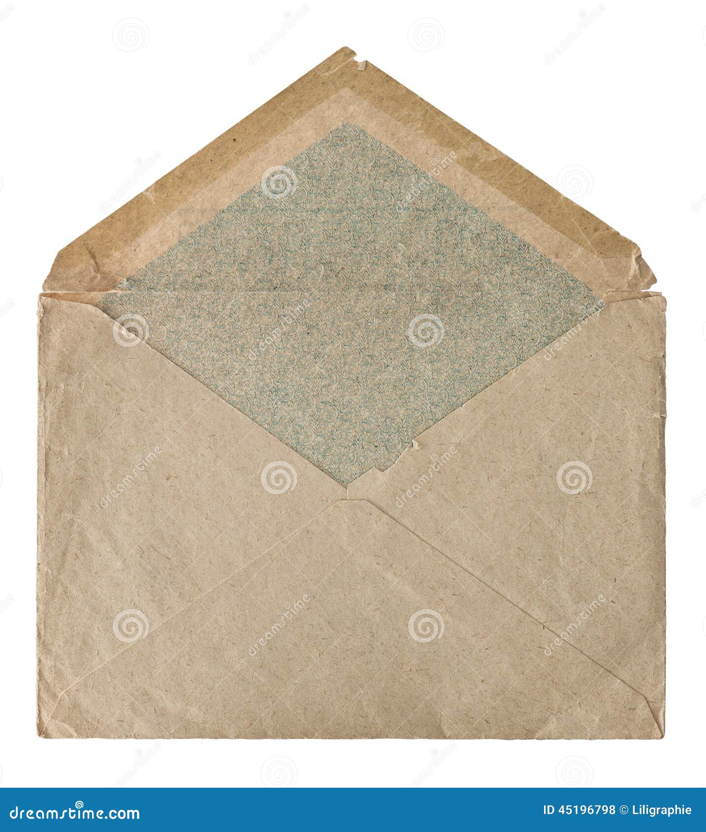 Retro Style Post Mail Envelope Isolated on White Stock Photo - Image of ...