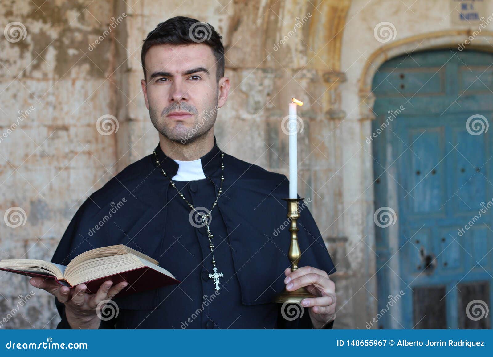 Retro Style Priest Close Up Stock Image - Image of holy, christianity ...