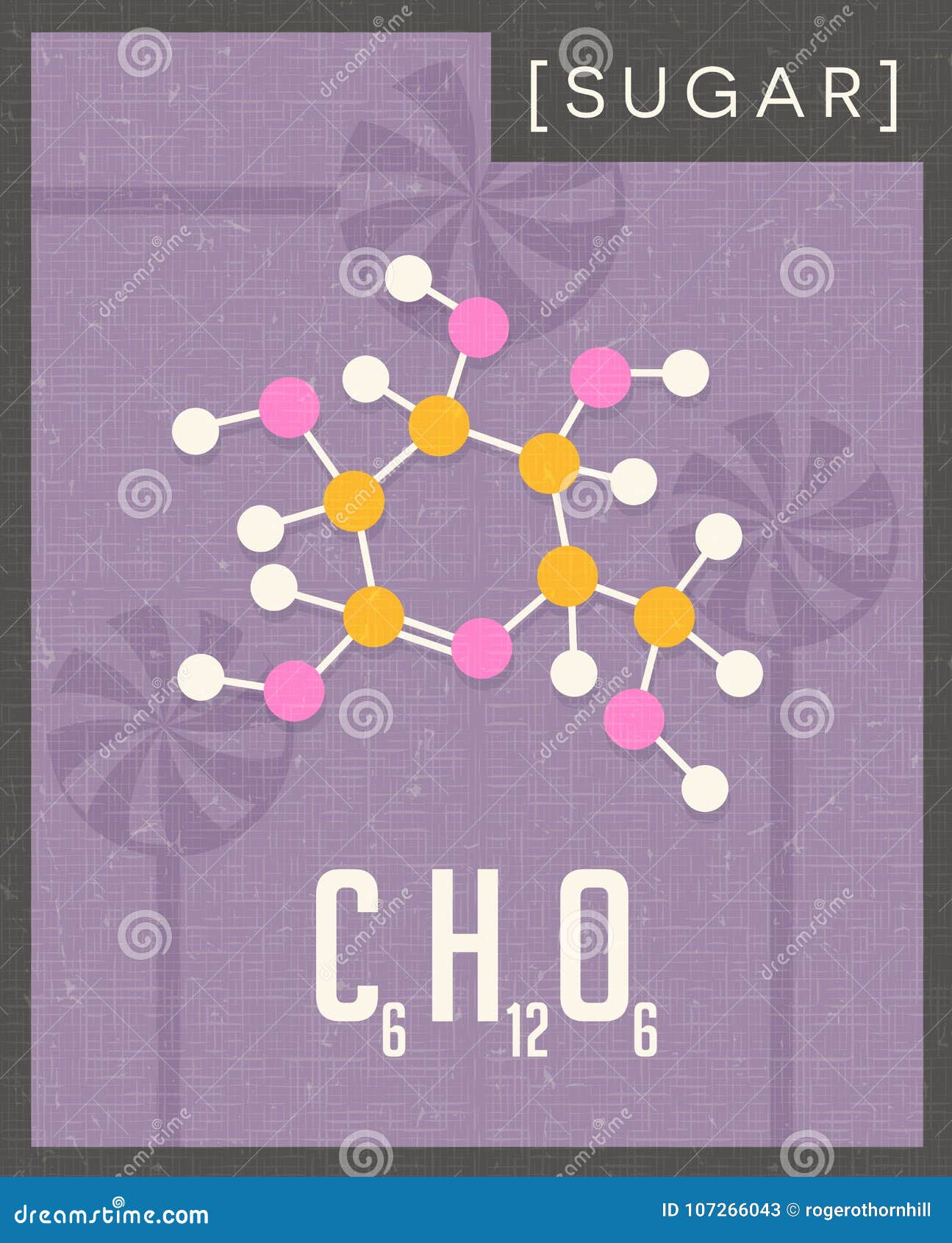 Sucrose Molecular Structure Or Atomic Arrangement Of Carbon Hydrogen ...