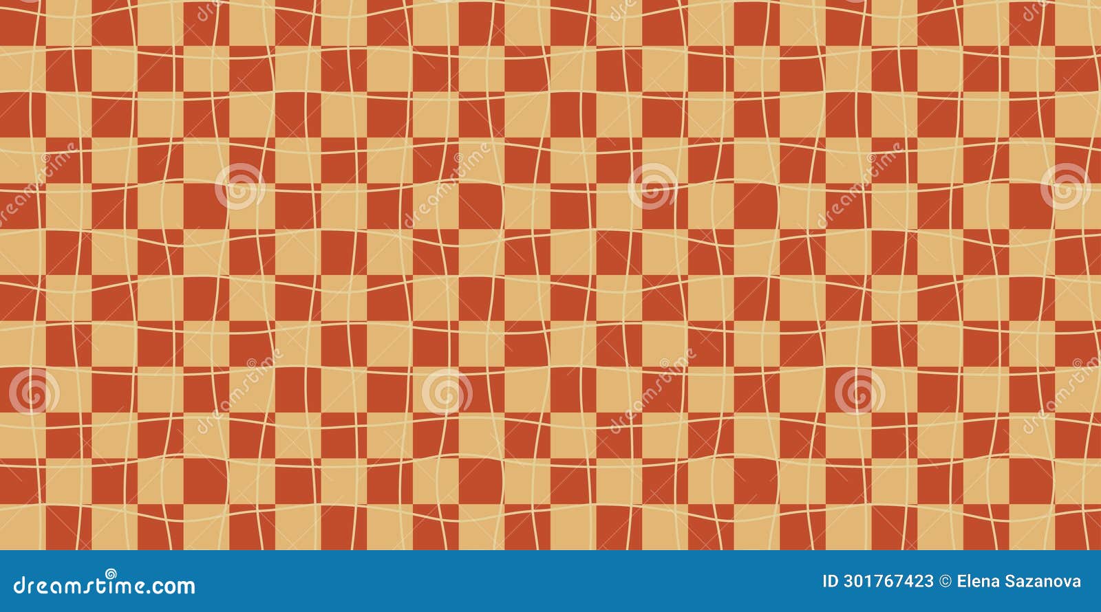 Retro Style Seamless Pattern with a Checkered Background Stock Vector ...
