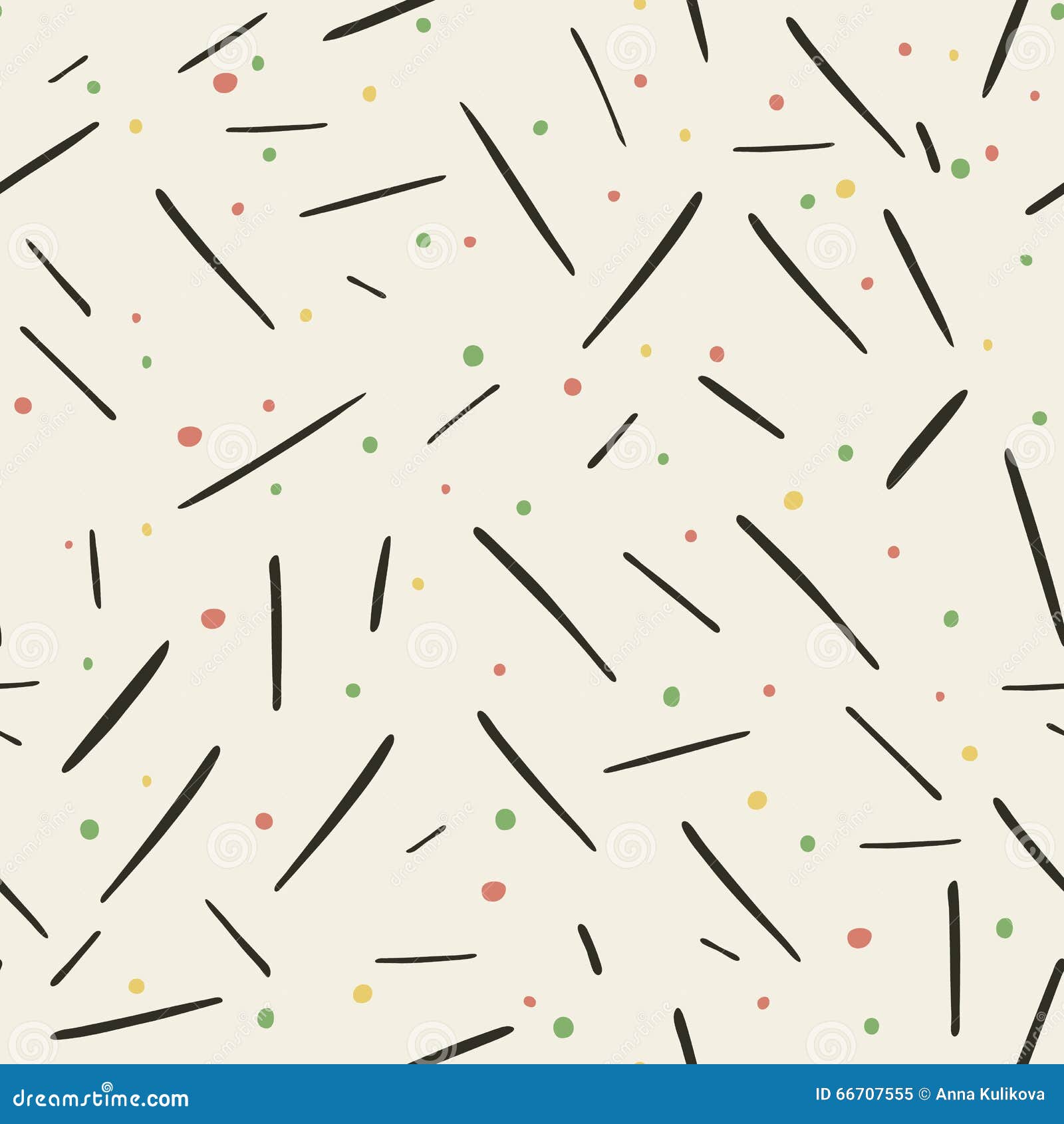 Retro Style Seamless Pattern with Lines and Dots Stock Vector ...