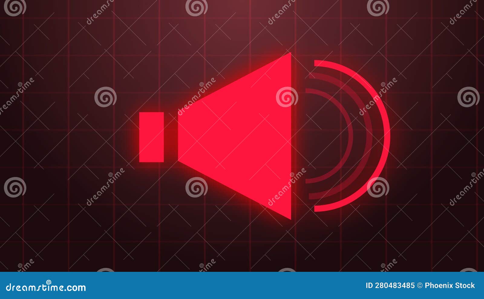 Retro style speaker sign stock illustration. Illustration of record ...