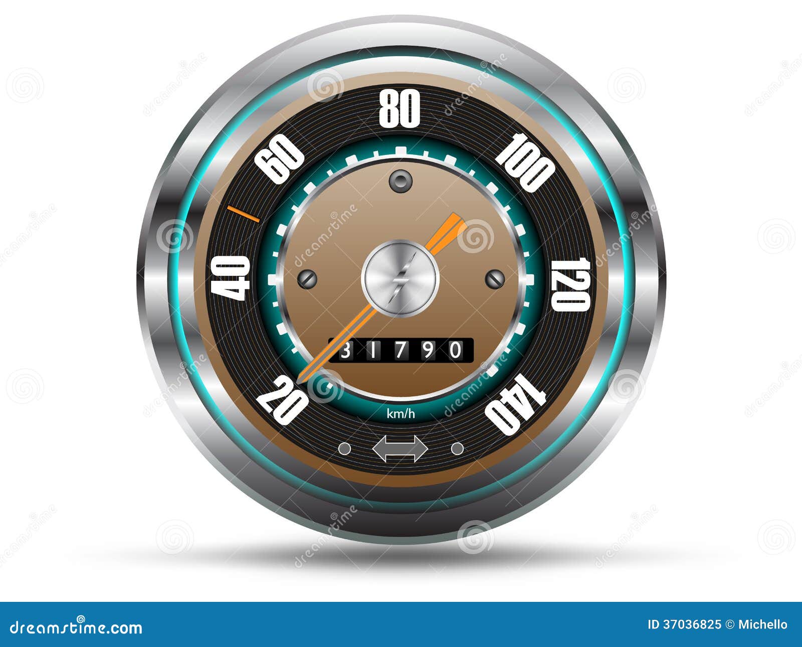 Retro Speedometer Dashboard For Car Royalty-Free Cartoon ...