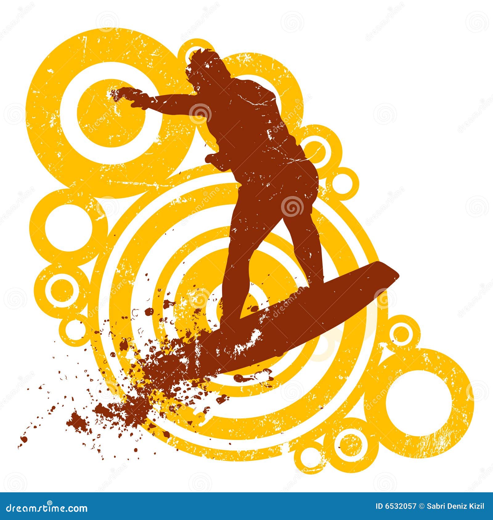 Retro style surfing vector stock vector. Illustration of abstract - 6532057