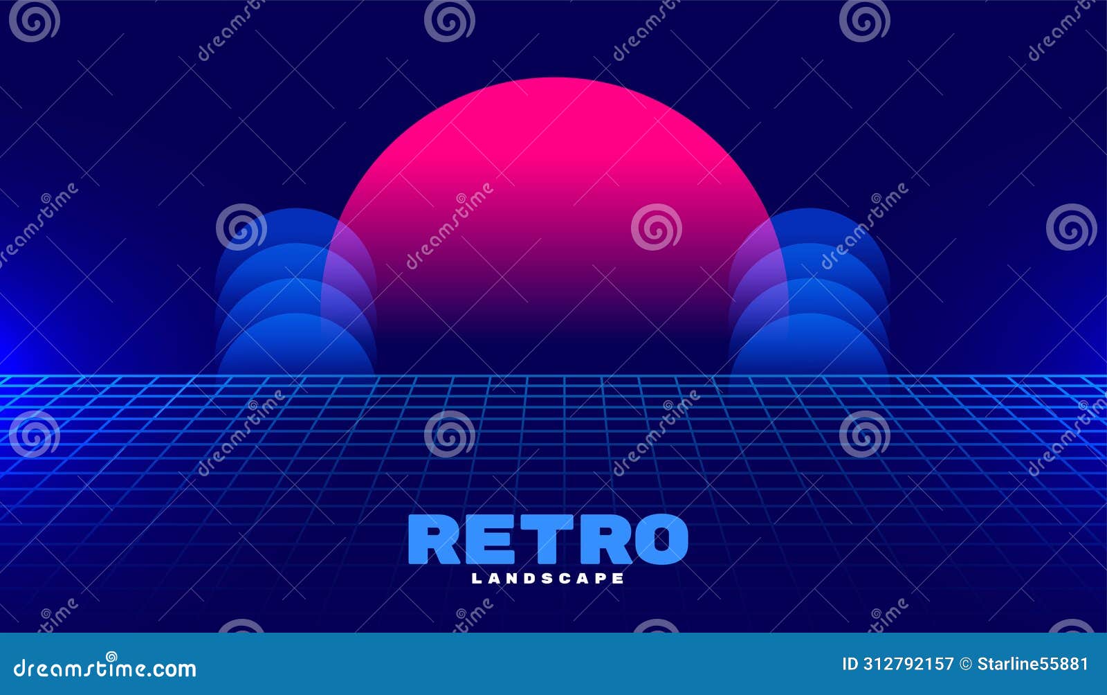 Retro Style Synth Wave for Futurism Inspired Background Stock Vector ...