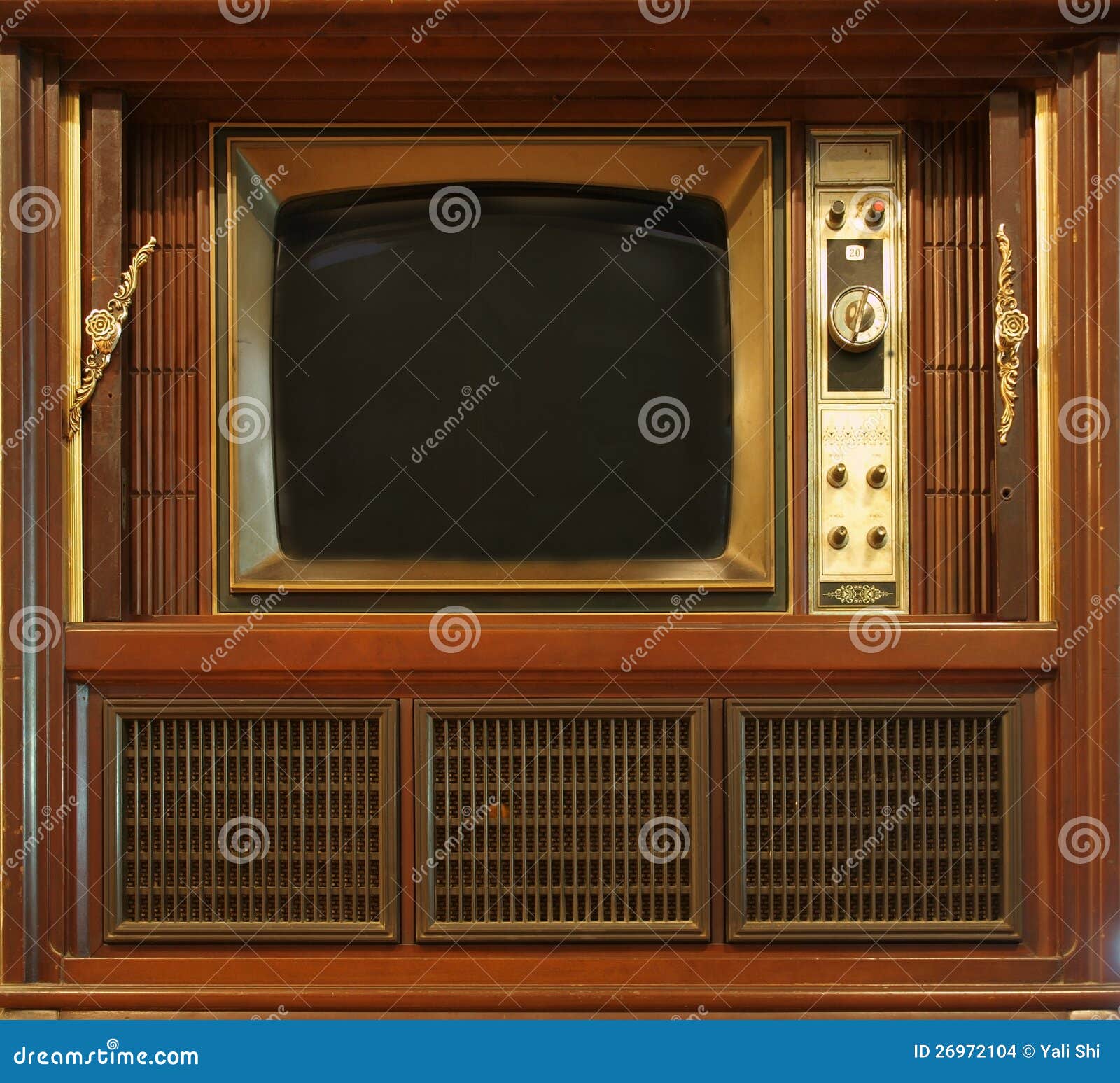 Retro Style Television Set stock photo. Image of retro - 26972104