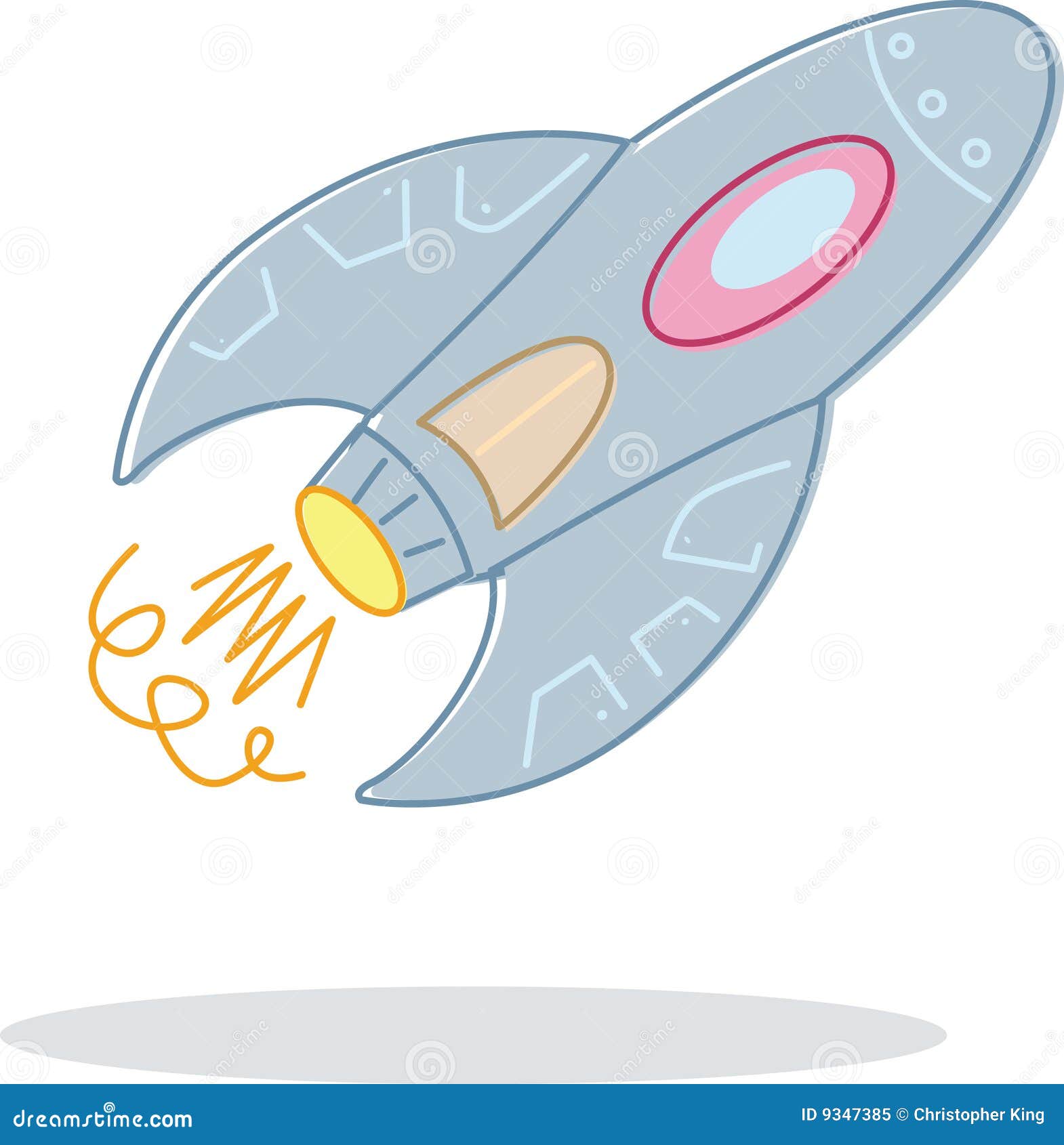Rocket Illustration For Coloring Book Template, Rocket For Kid ...