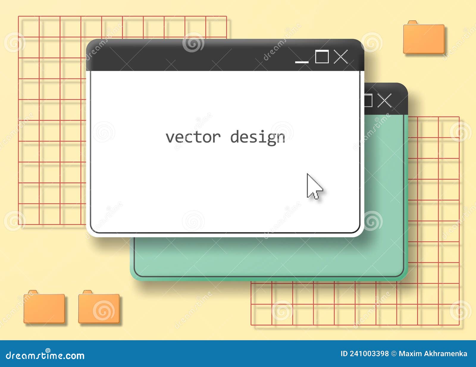 Retro Style User Interface Frame for Banners or Quotes. Stock ...