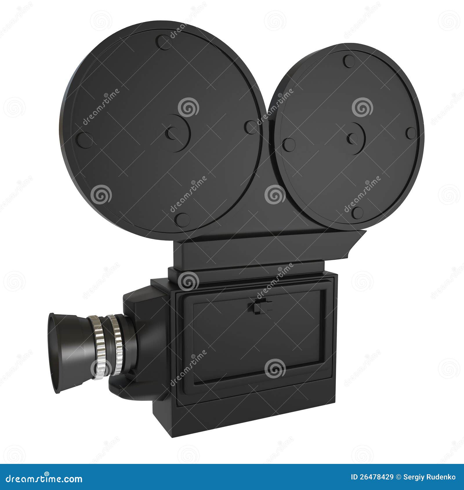 Retro Style Video Camera Isolated on White Stock Illustration ...