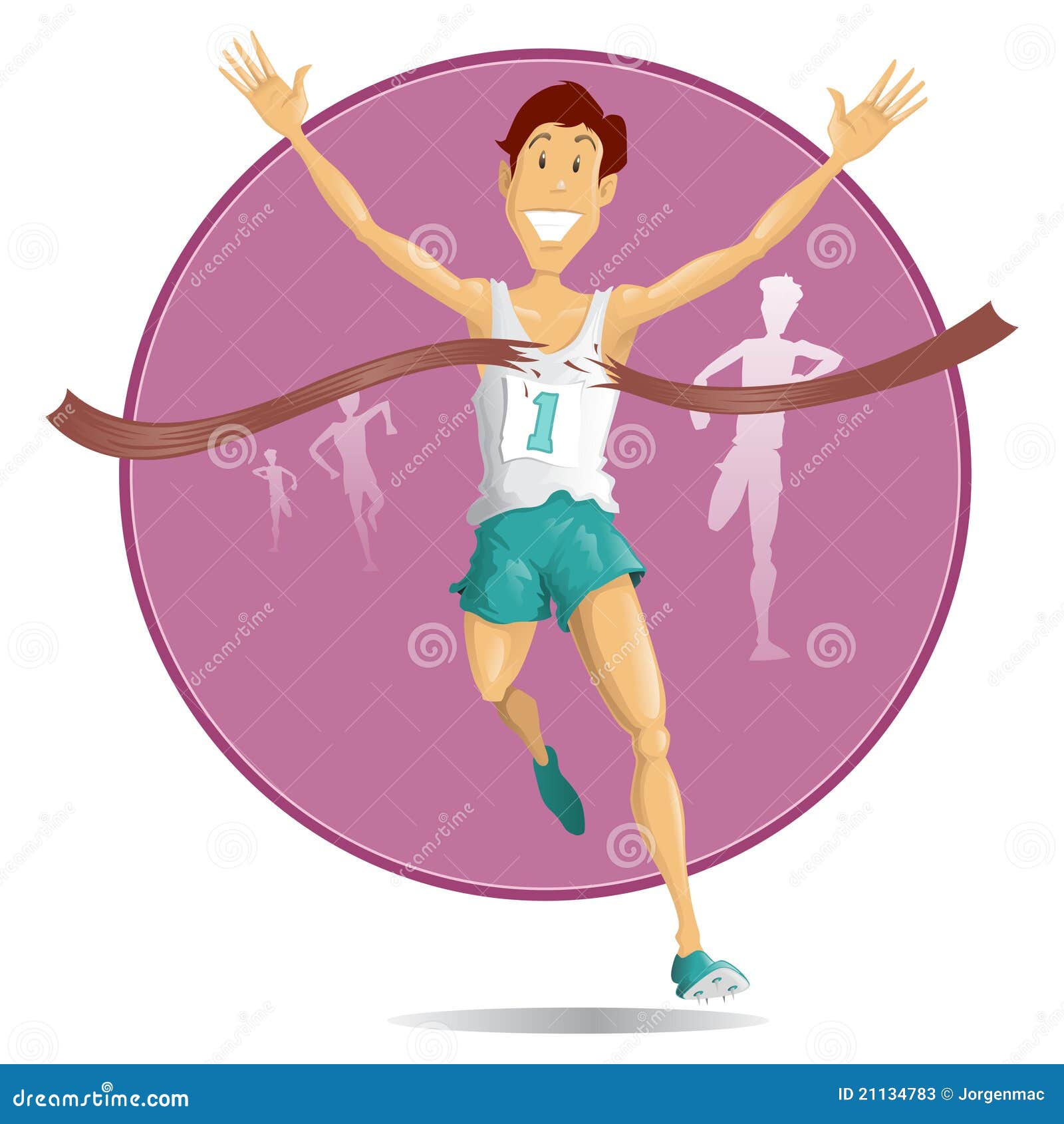 Retro Style Winning Athlete Stock Vector - Illustration of competitive ... Retro Style Winning Athlete Stock Vector - Illustration of competitive ...