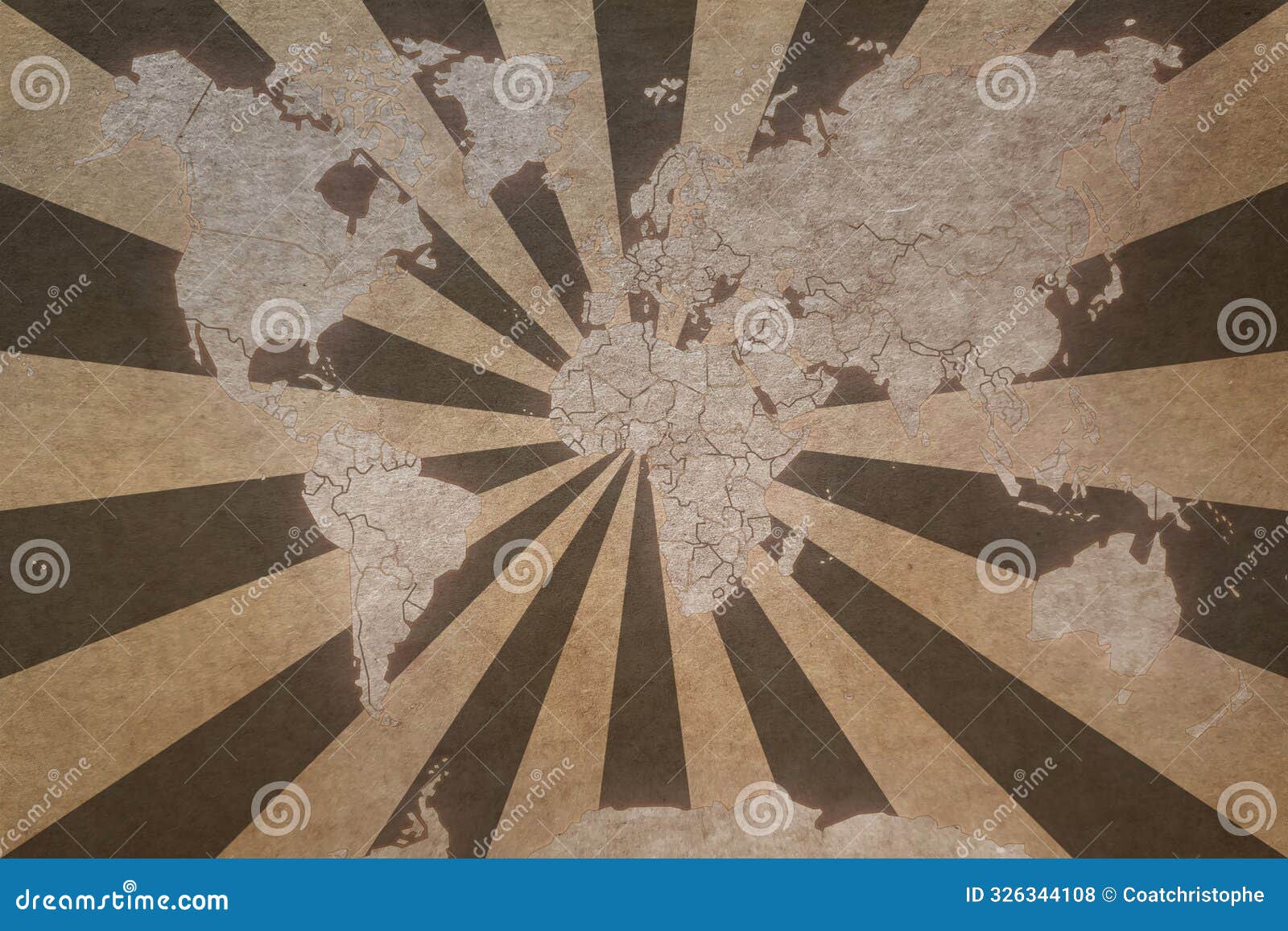 Retro style world map stock illustration. Illustration of travel ...