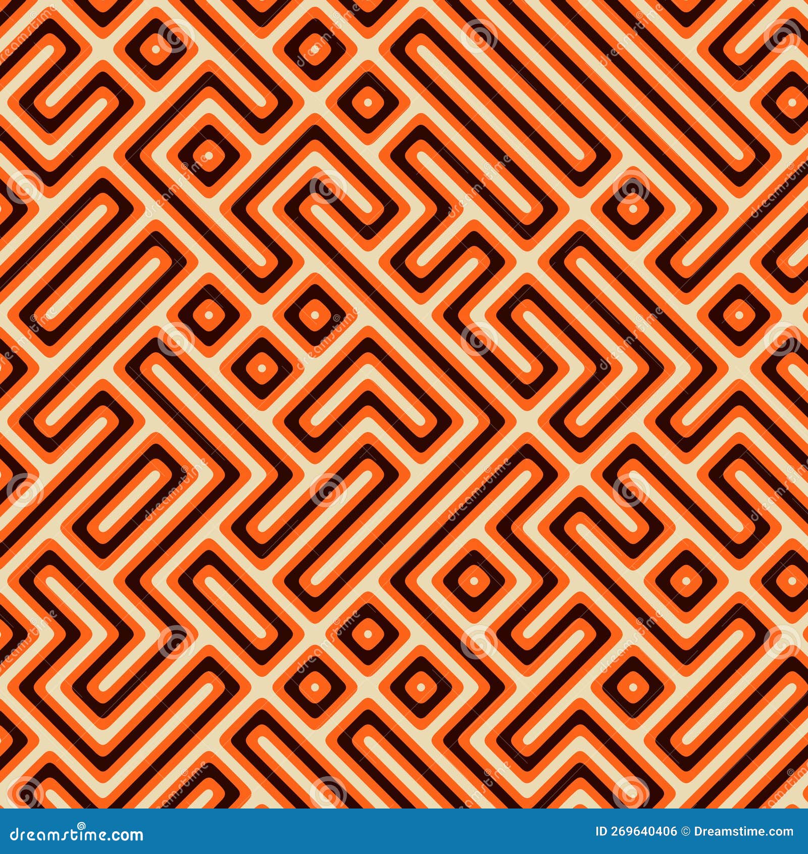 Retro Styled Abstract Maze Pattern Background Stock Vector ...