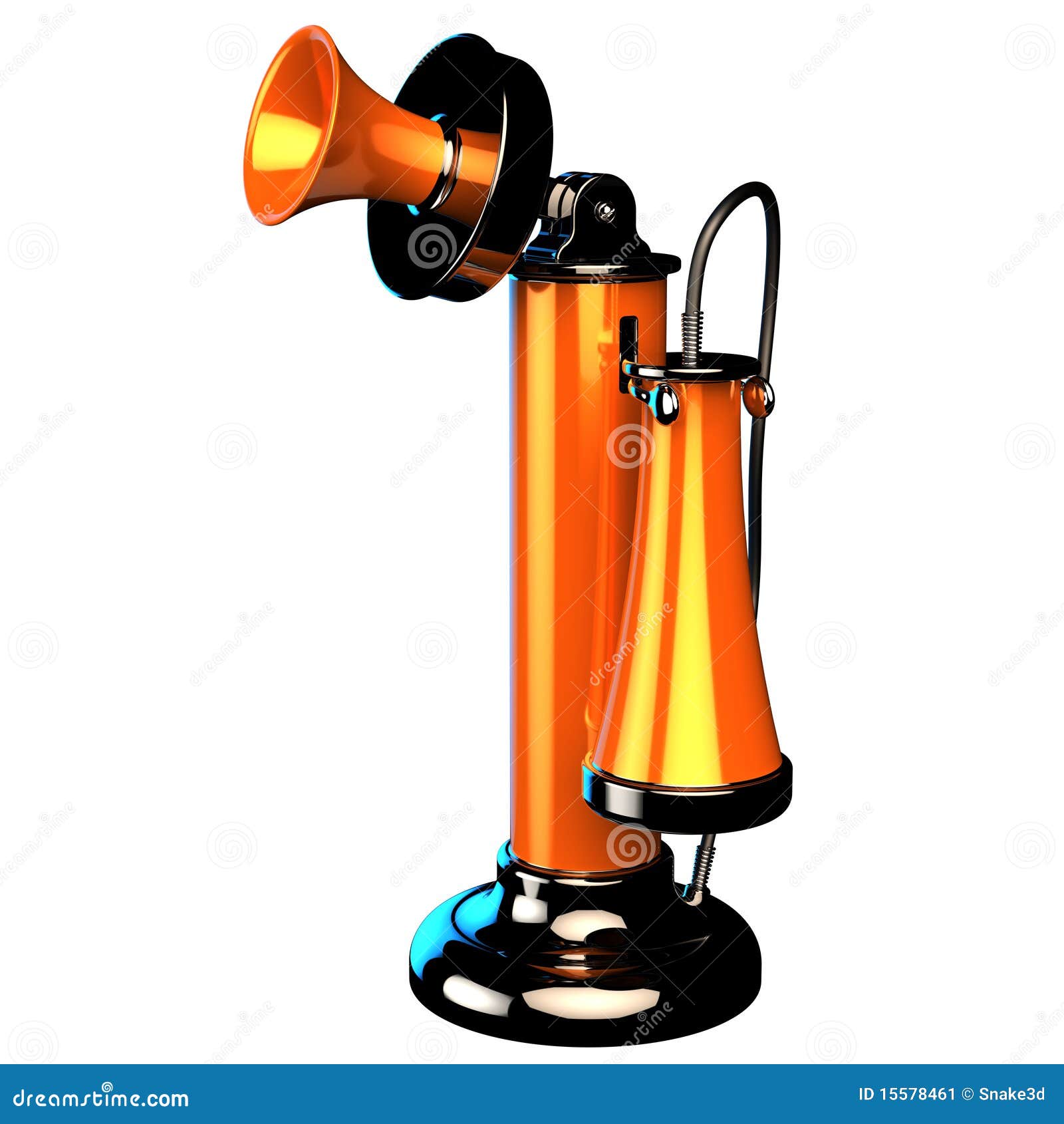 Retro-styled Candlestick Phone (Hi-Res) Stock Illustration ...