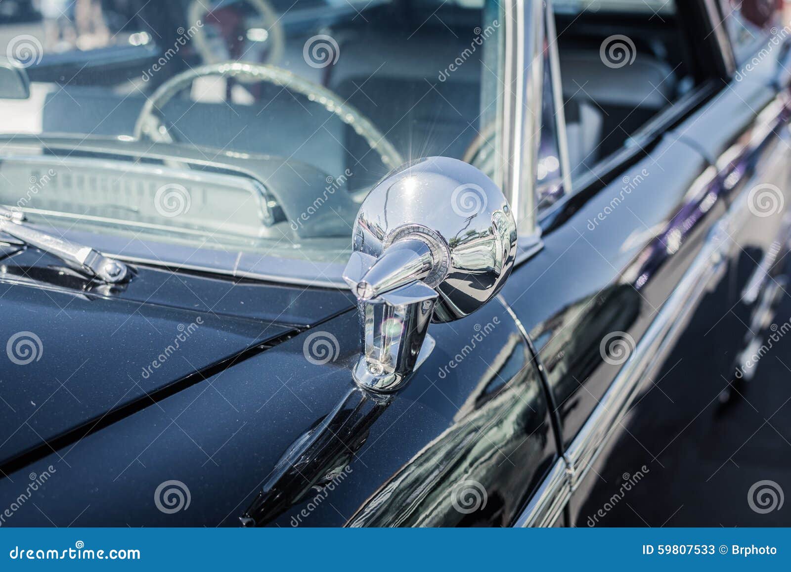 Retro Styled Detail of the Side of a Vintage Car Stock Image - Image of ...