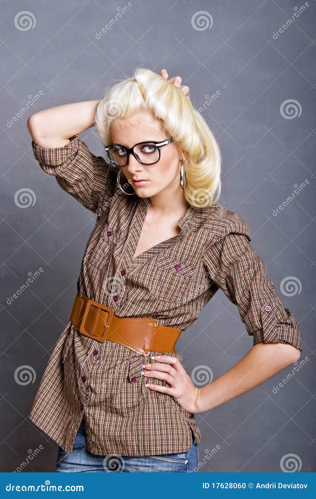 Retro styled fashion model stock photo. Image of glamour - 17628060