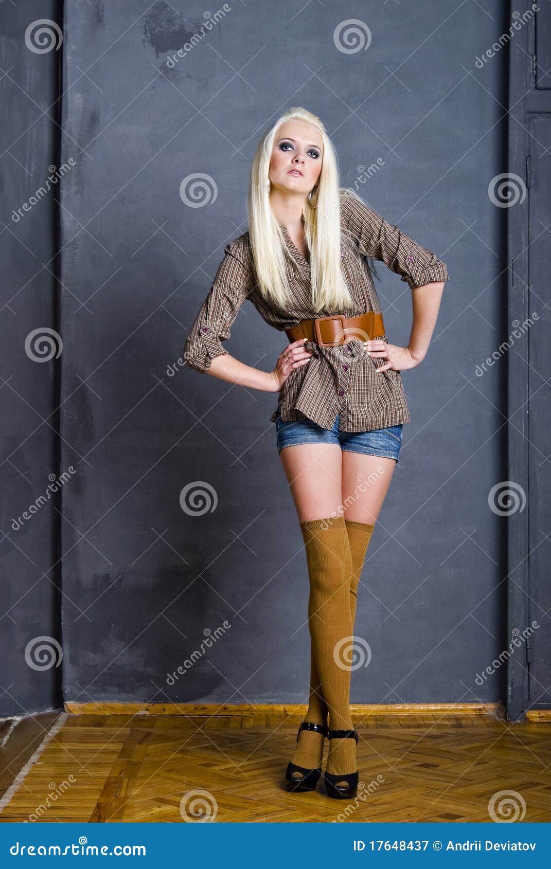Retro styled fashion model stock image. Image of belt - 17648437