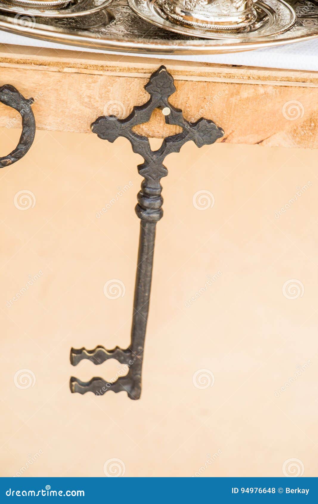 Retro Styled Golden Color Keys Stock Photo - Image of background ...