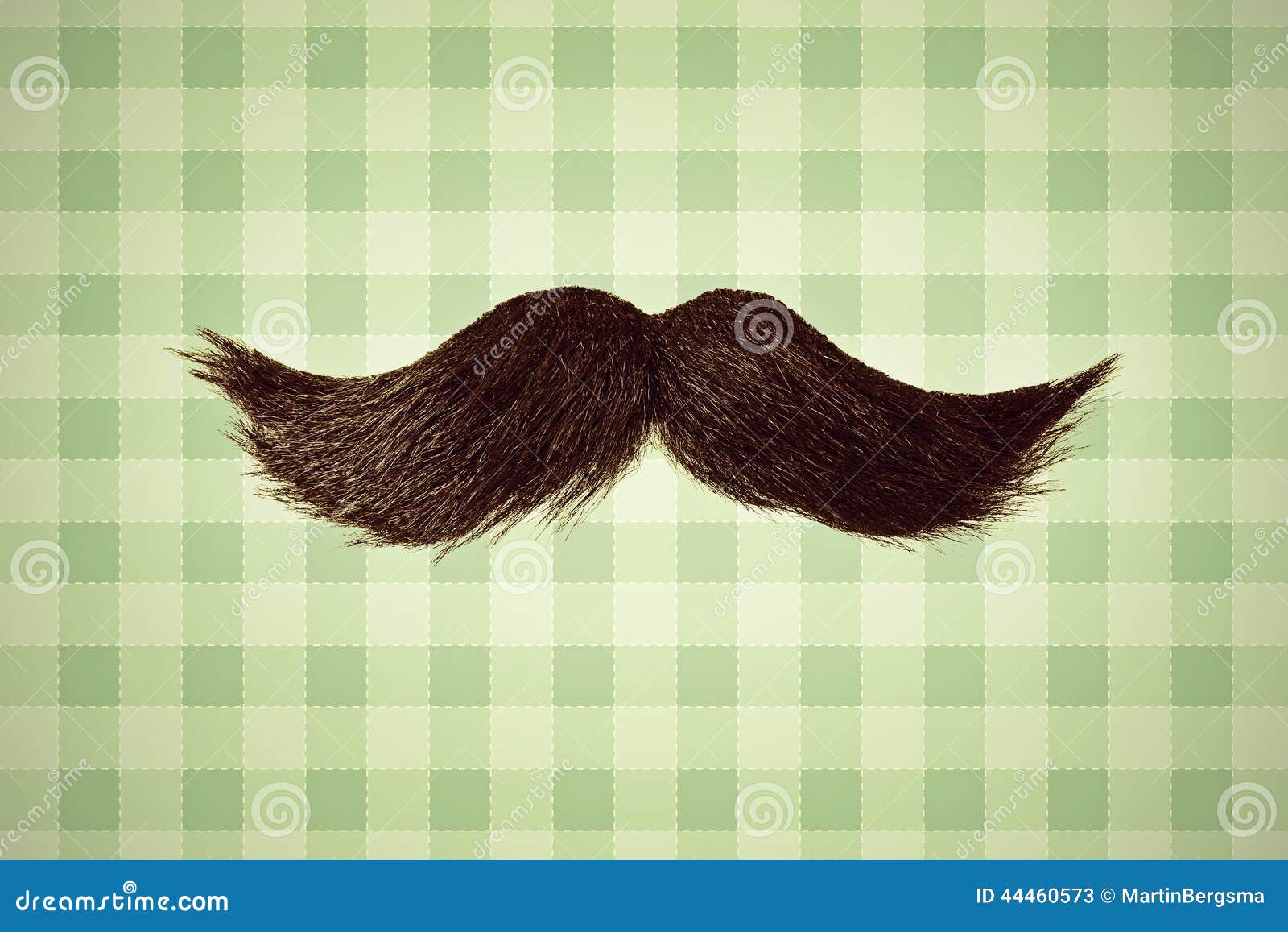 Retro Styled Image of a Moustache in Front of Green Wallpaper Stock ...