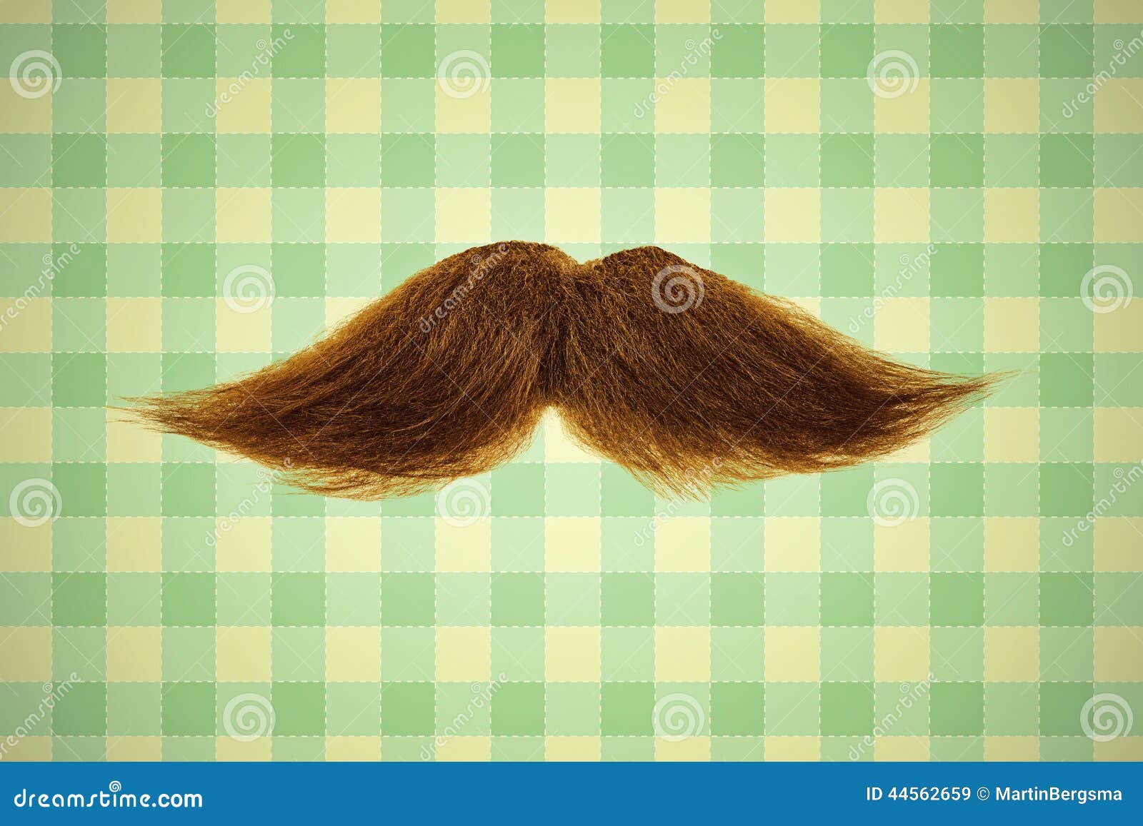 Retro Styled Image of a Moustache in Front of Green Wallpaper Stock ...