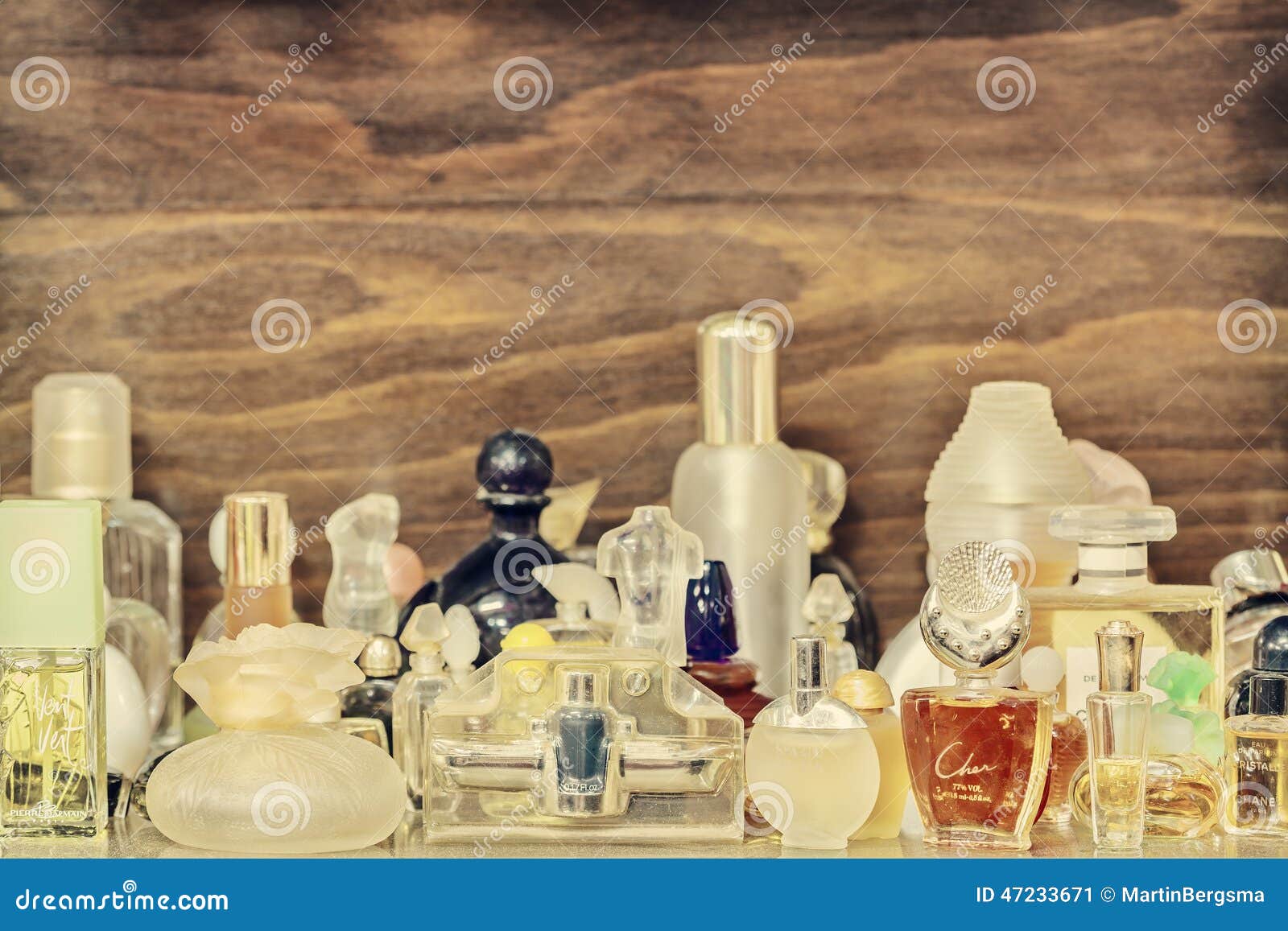 Retro Styled Image of Old Perfume Bottles Editorial Photo - Image of ...