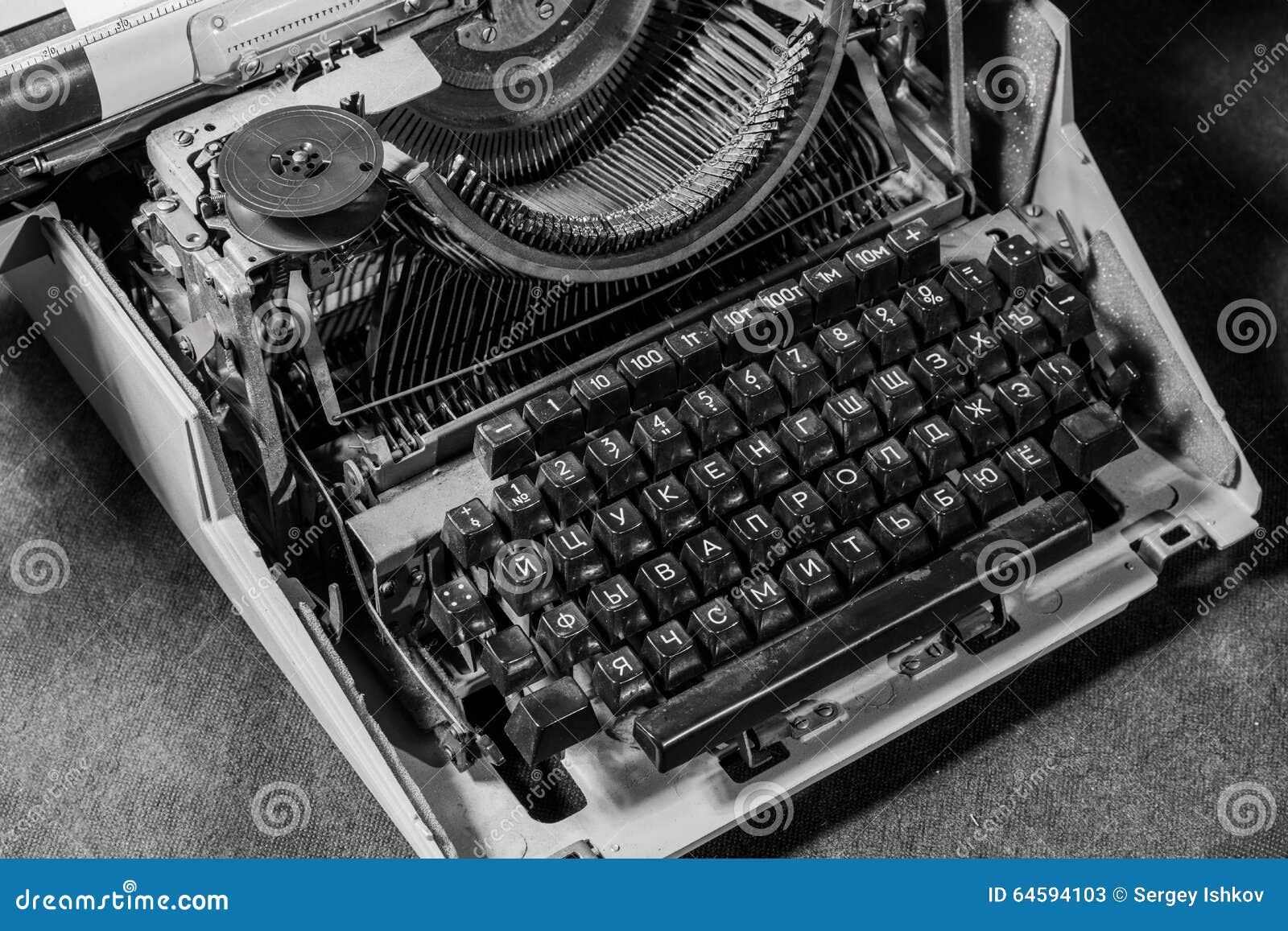 Retro Styled Image of an Old Typewriter Stock Image - Image of decor ...