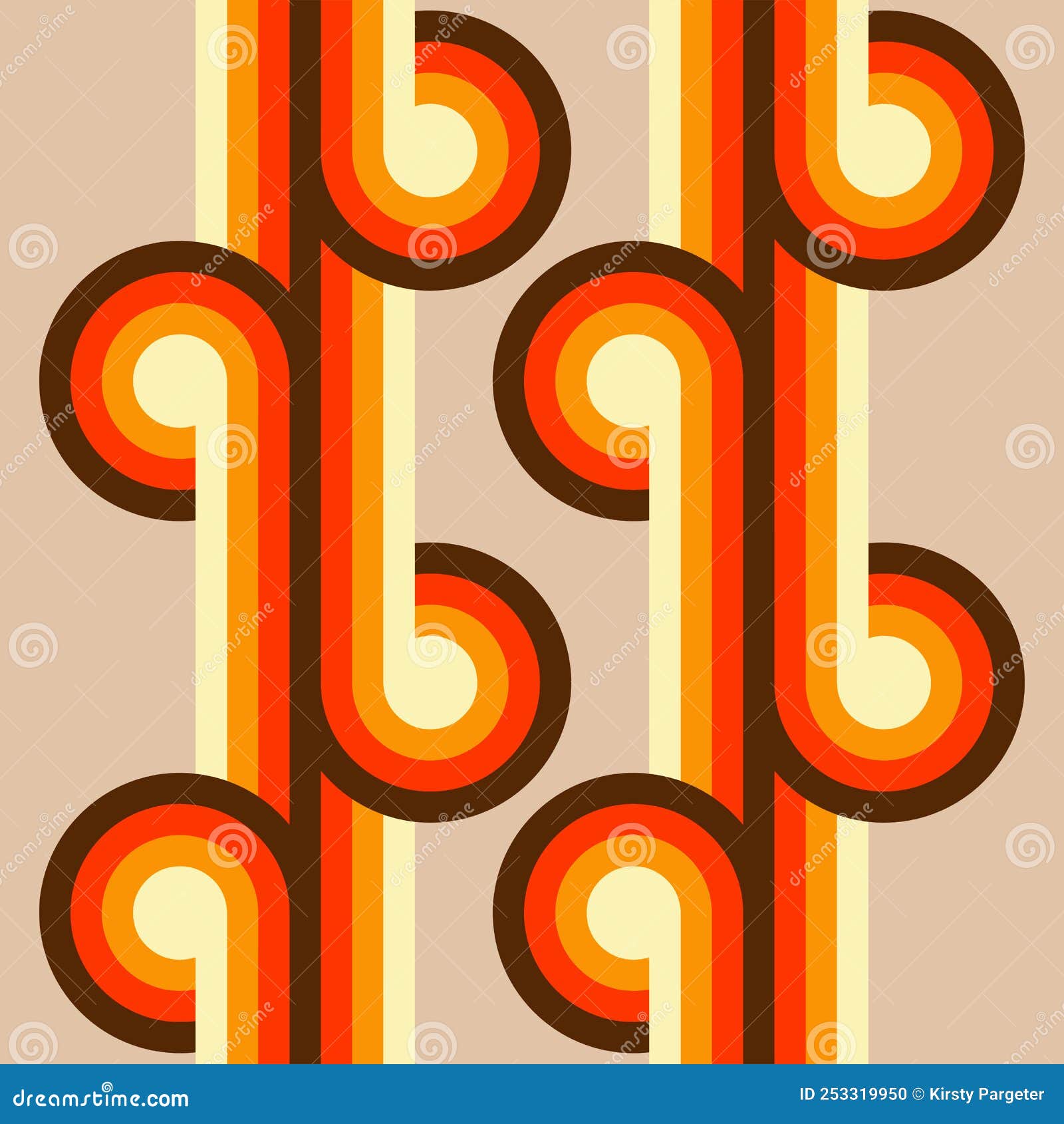 Retro Styled Pattern Background Stock Vector - Illustration of repeating, vintage: 253319950