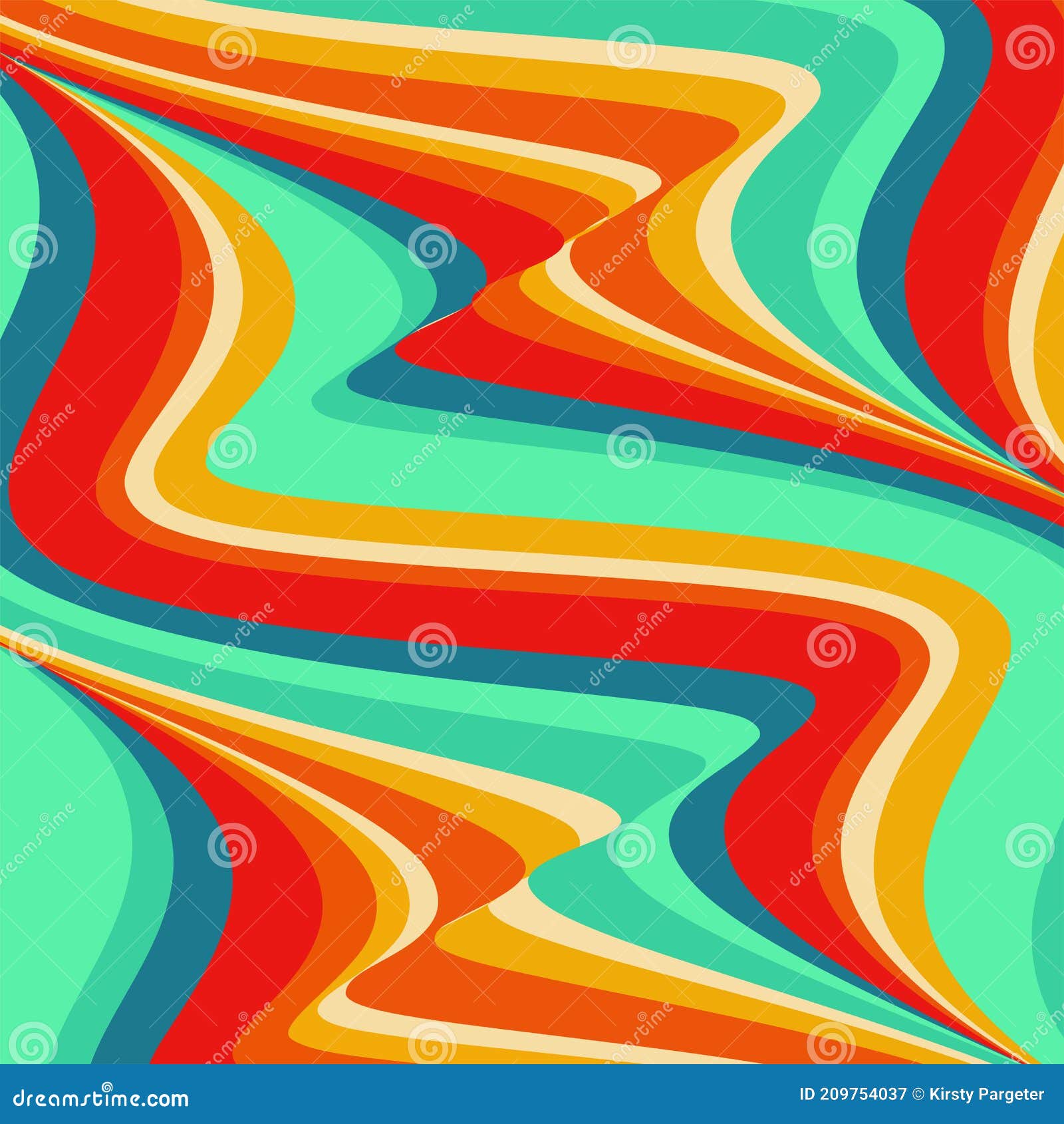 Retro Styled Psychedelic Background Stock Vector - Illustration of ...