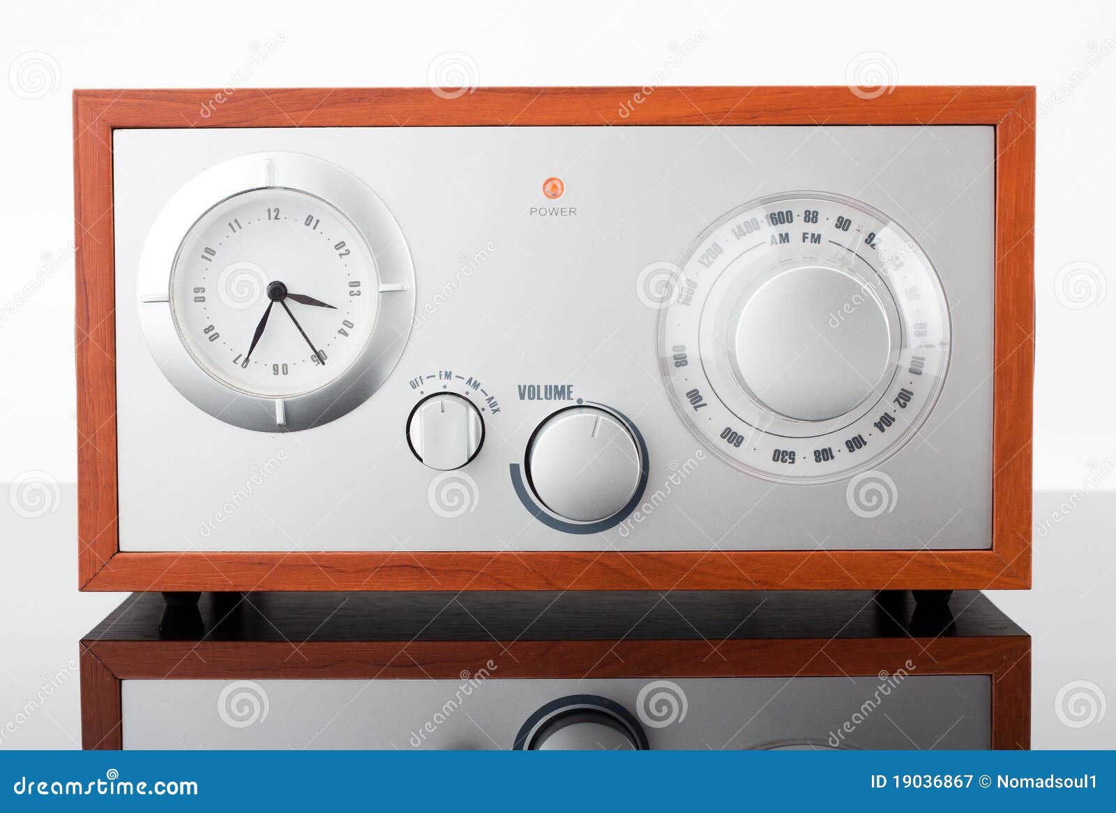 Retro-styled radio tuner stock image. Image of technology - 19036867