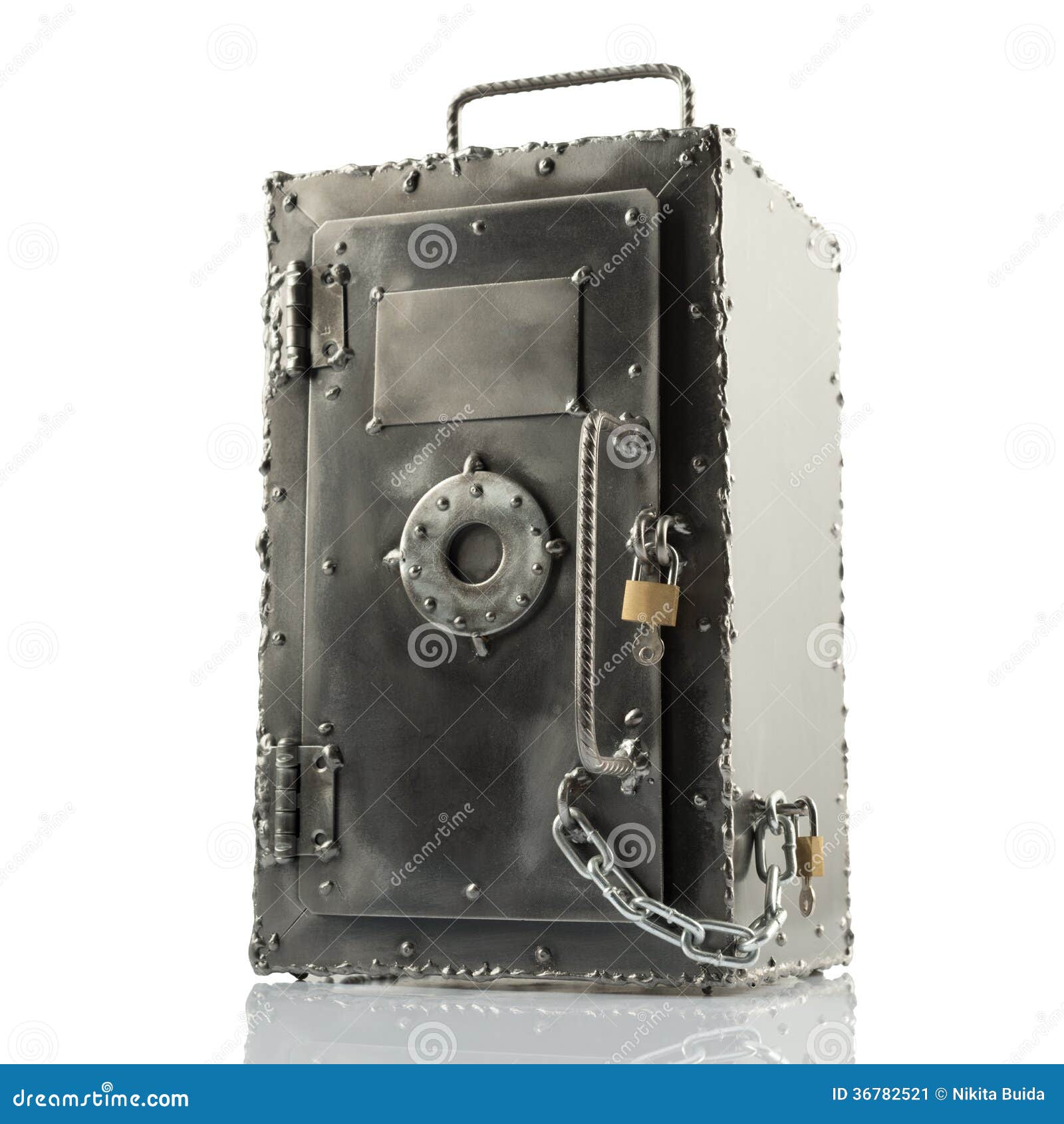 Retro Styled Safe Box with Locks Stock Image - Image of cash, money ...