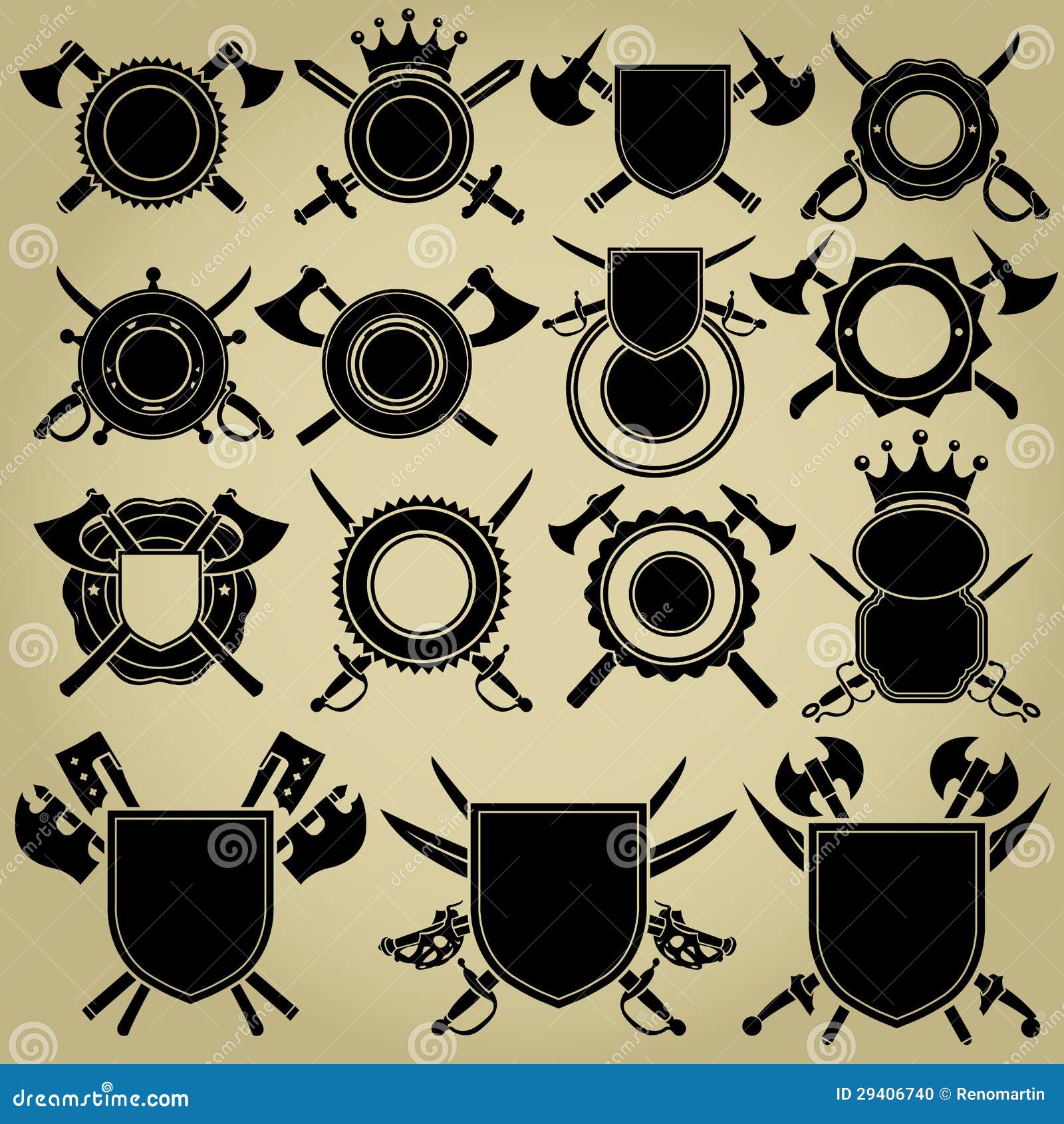 Crossed Swords Symbol. War And Duel Theme Logo Template. Battle, Fight ...