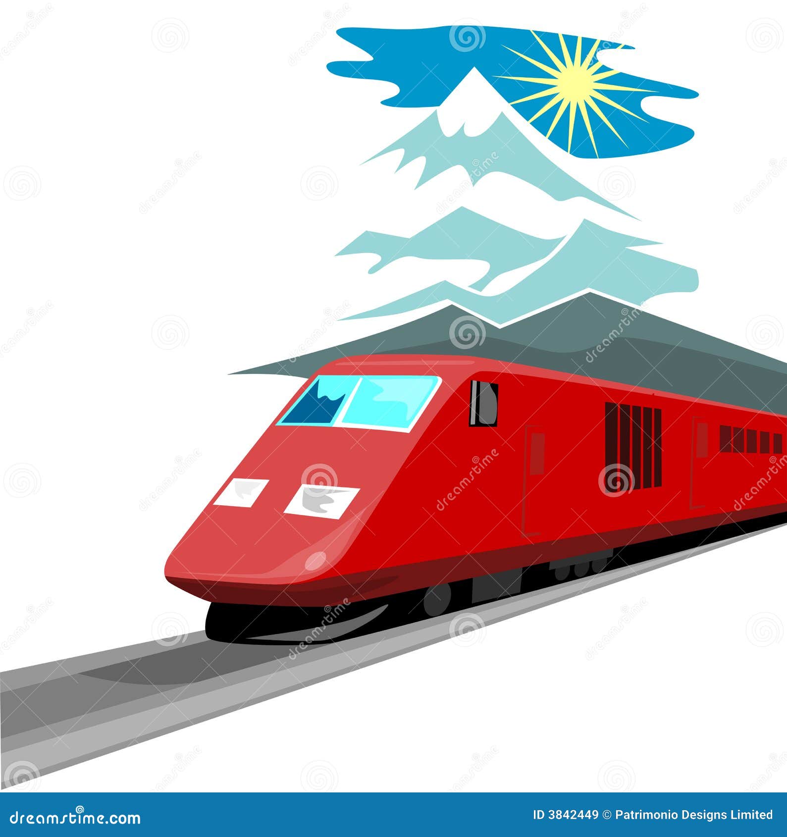 Retro Styled Speeding Train Stock Vector - Illustration of freight ...