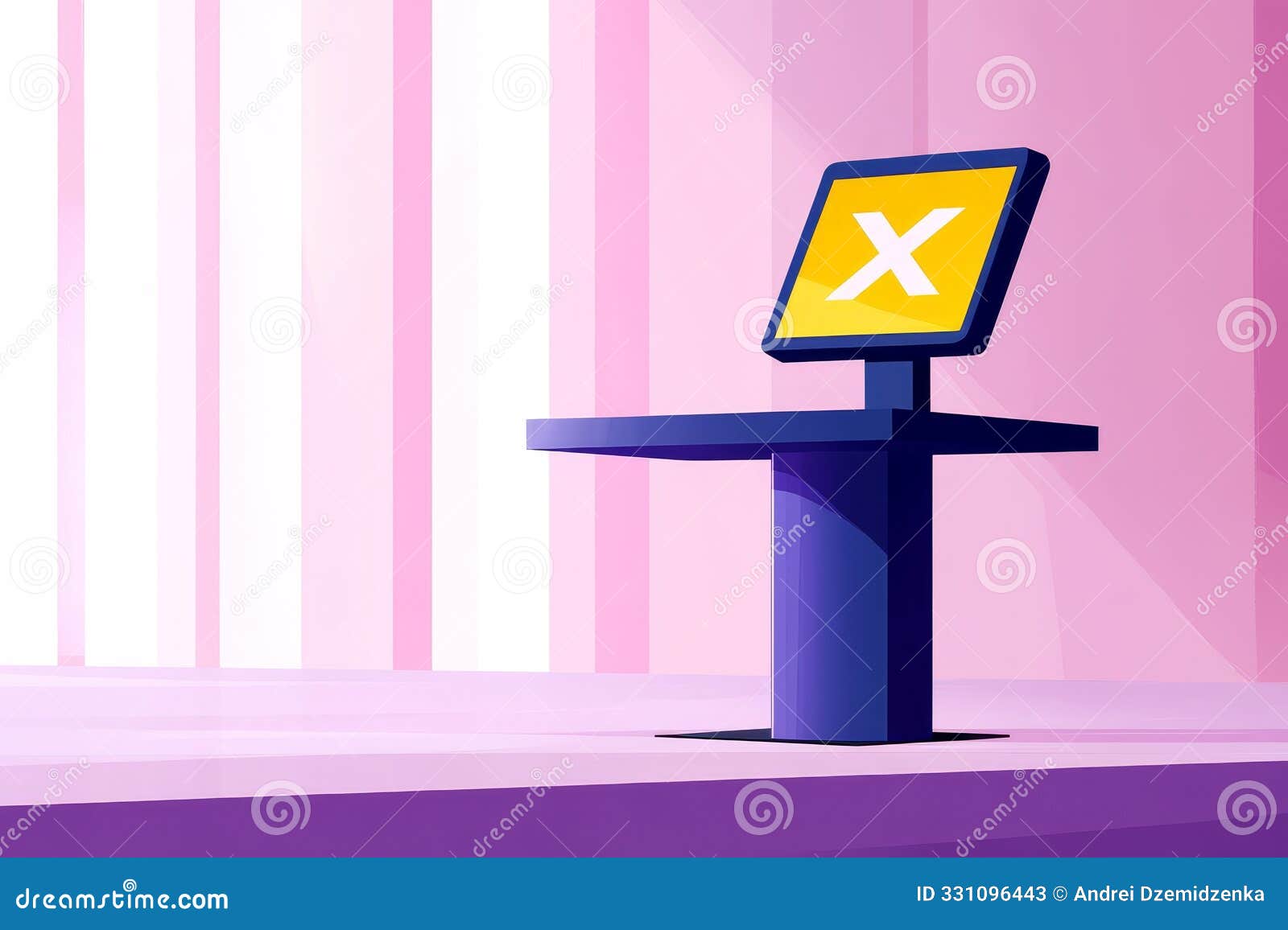 Retro-styled TV with an Error Symbol Representing Technical ...