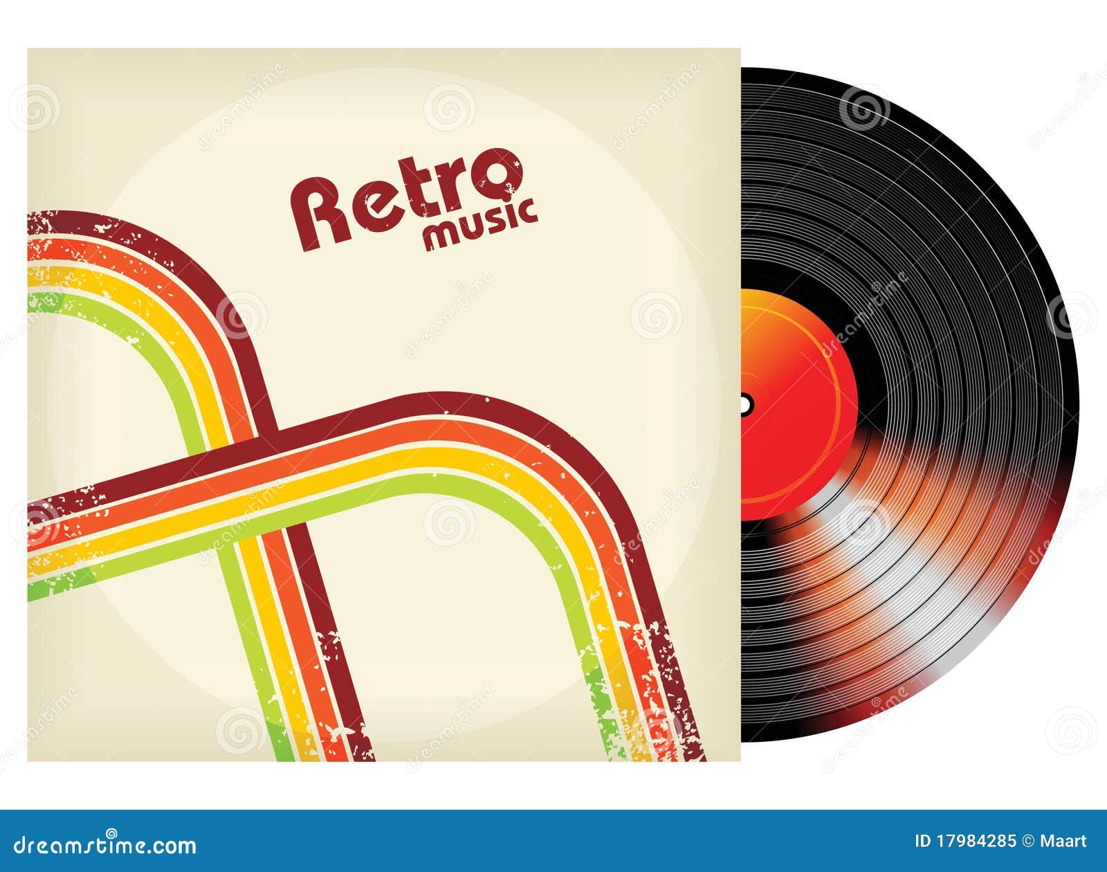 Retro-styled vinyl stock vector. Illustration of creative - 17984285