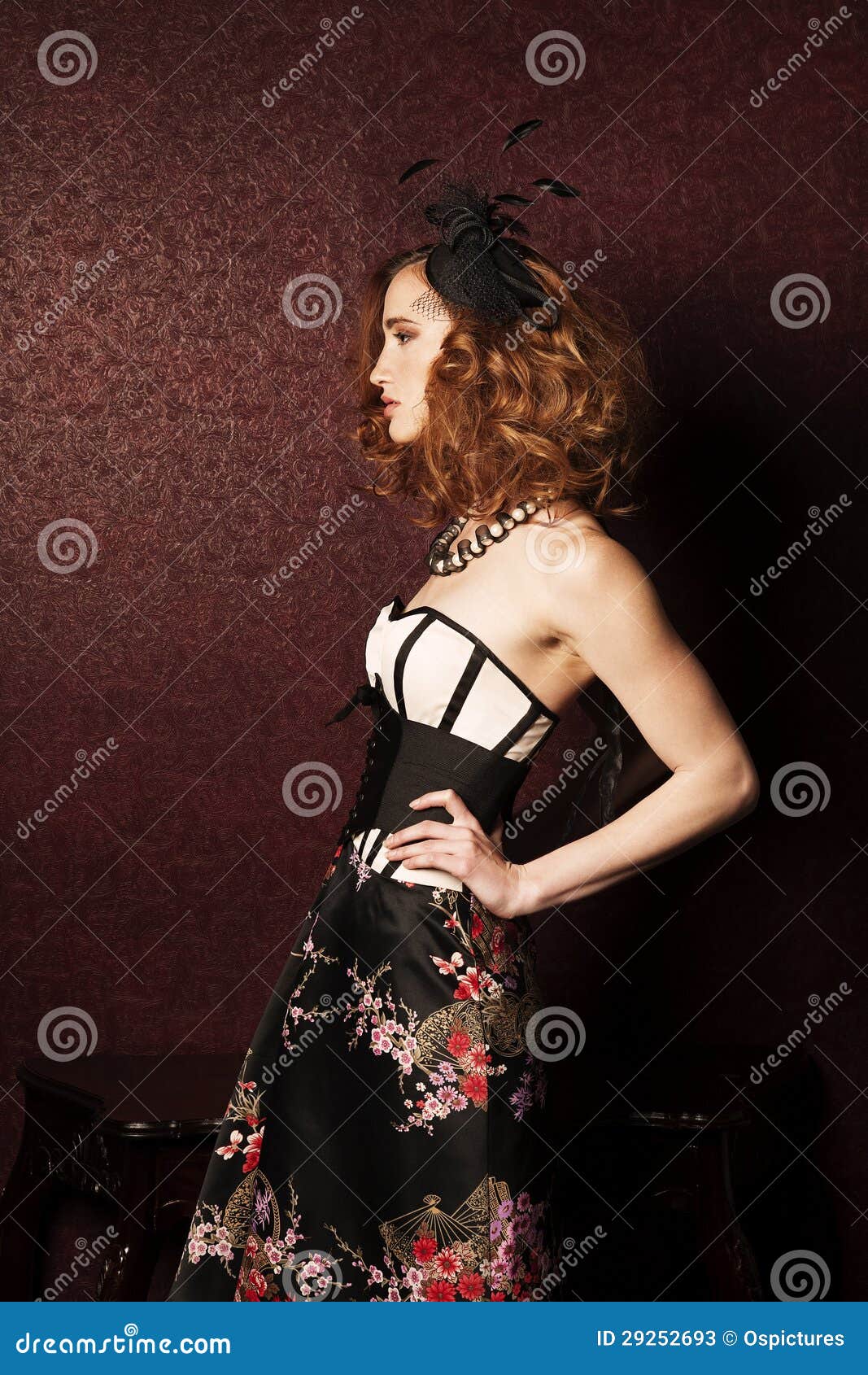 Retro styled woman stock image. Image of fashionable - 29252693