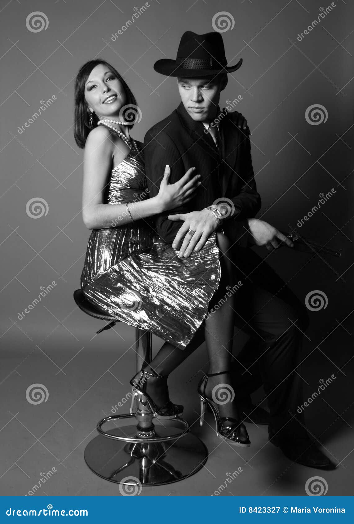 Retro-stylish gangsters stock image. Image of lean, jacket - 8423327