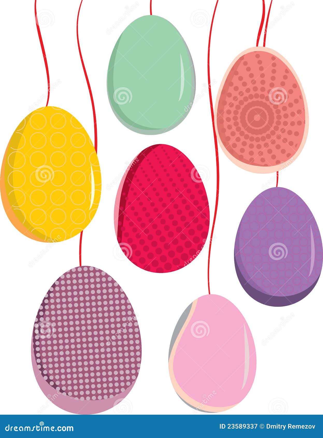 Retro stylized easter eggs stock illustration. Illustration of isolated ...