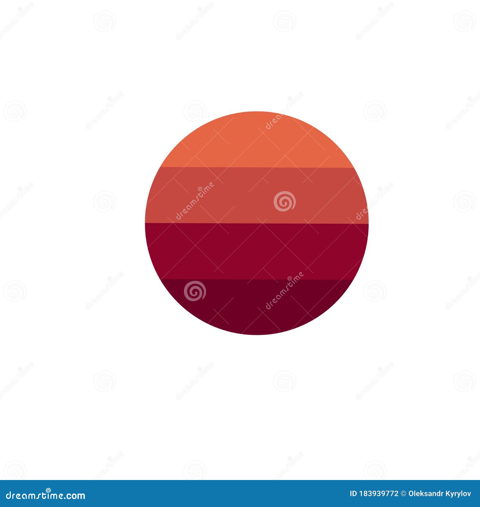 Retro Stylized Sunset Logo Design. Stock Vector Illustration Isolated ...