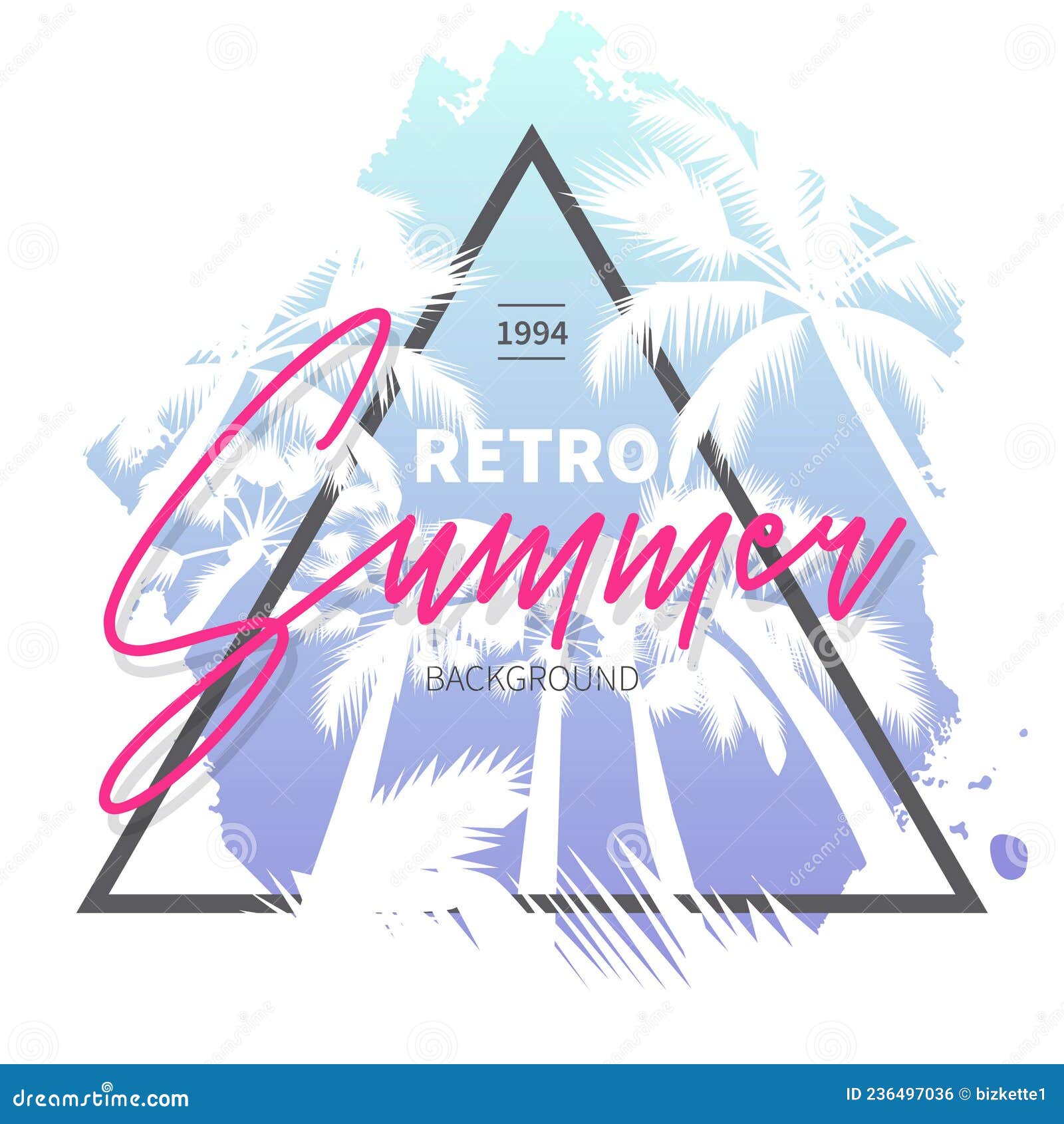 Retro Summer Background Vector Illustration Stock Vector - Illustration ...