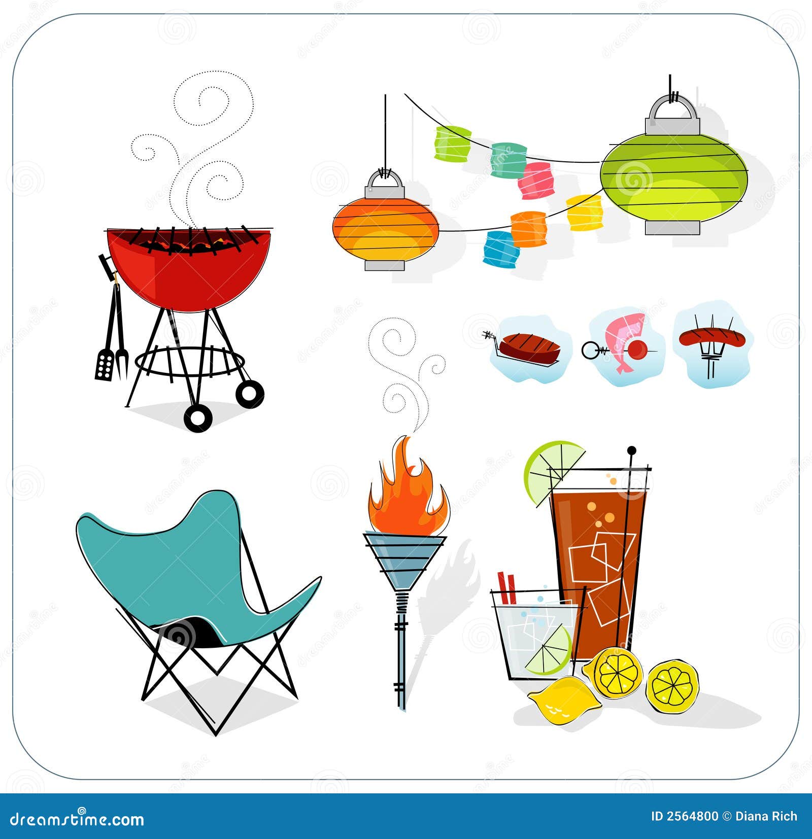 Set Of Retro Summer Disco Posters With Mermaid Scale Abstract Texture ...