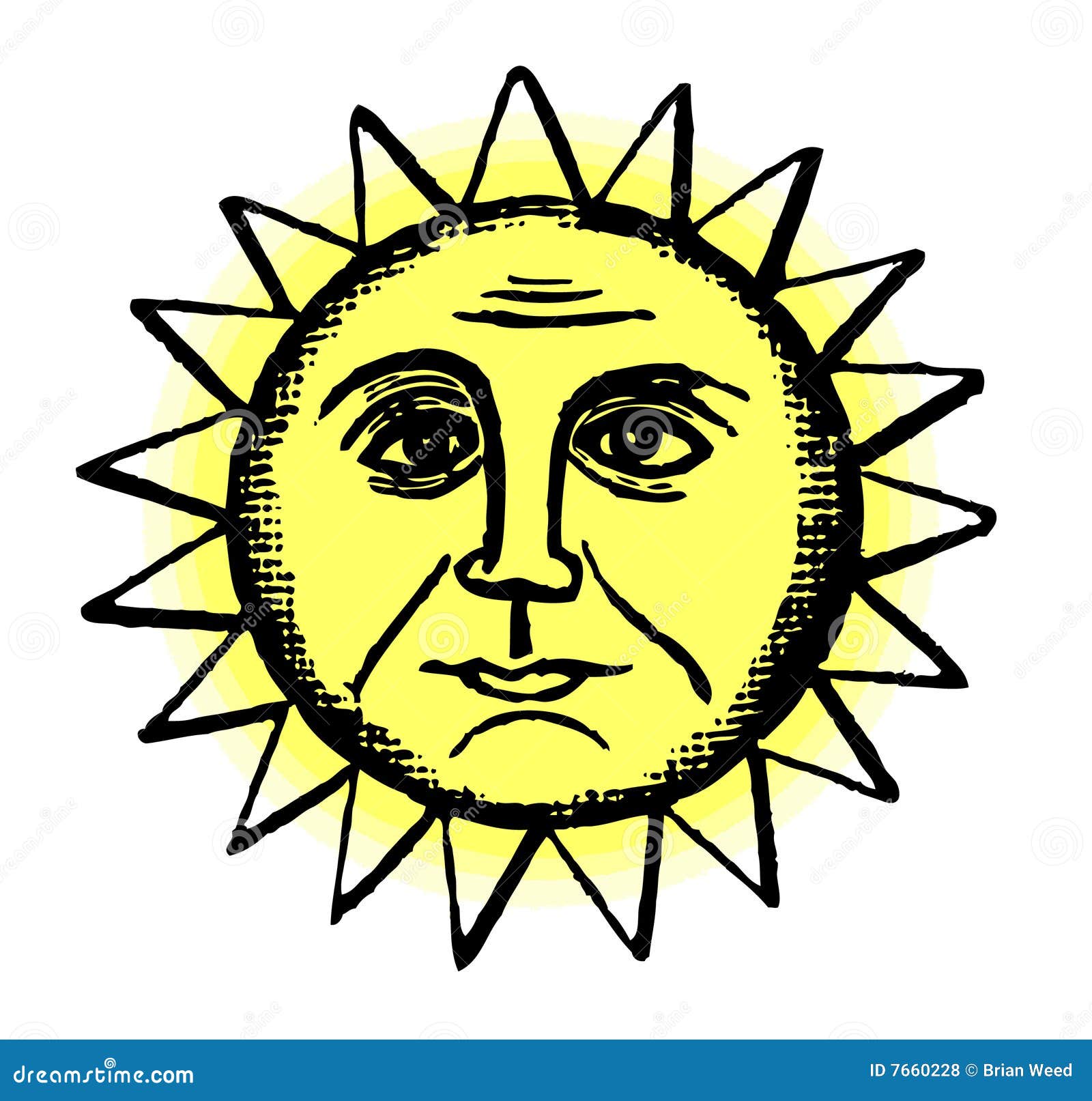 Retro Sun Illustration stock illustration. Illustration of light - 7660228