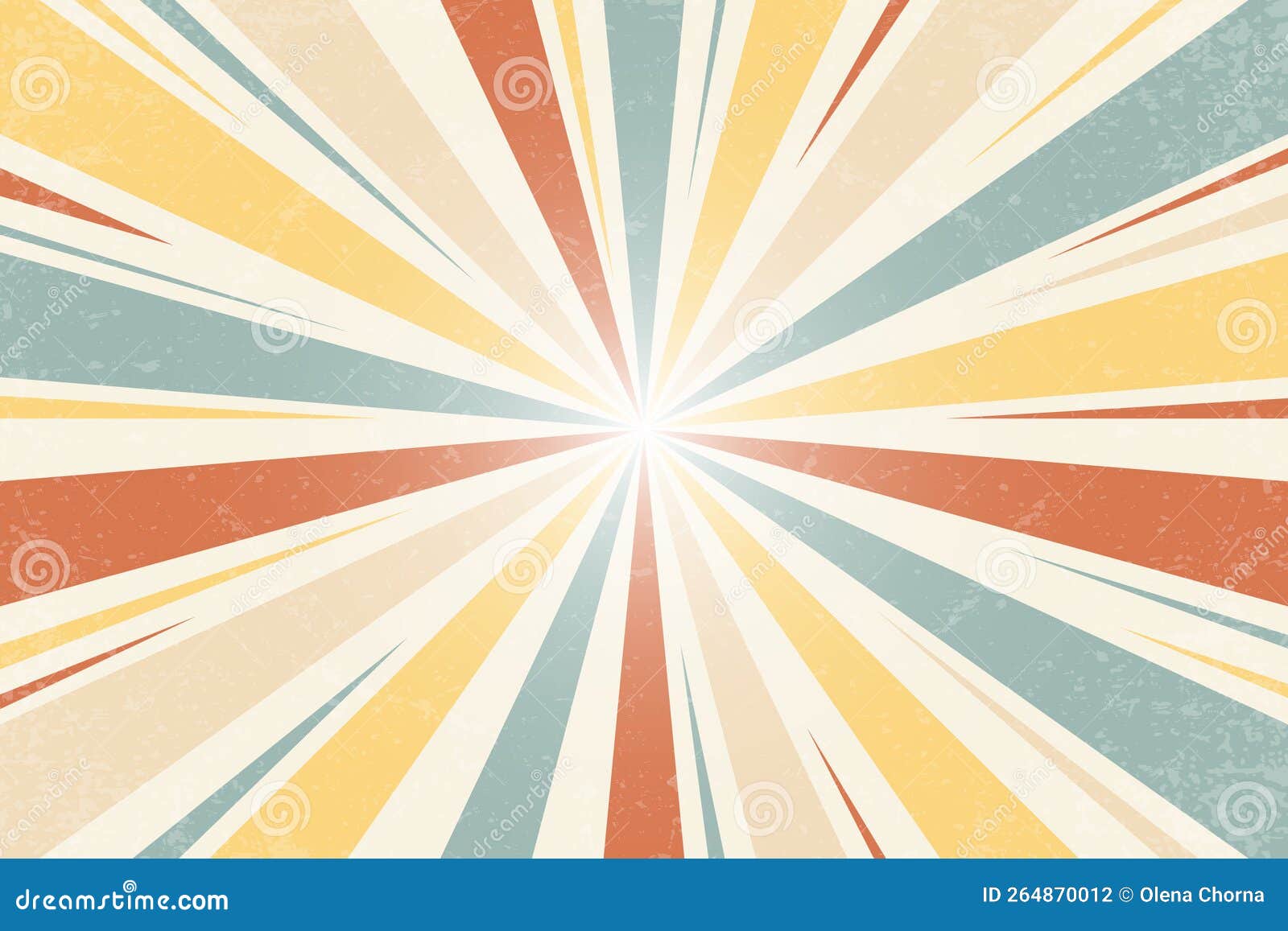 Retro Sunburst Background. Rays and Stripes from Center Stock Vector ...