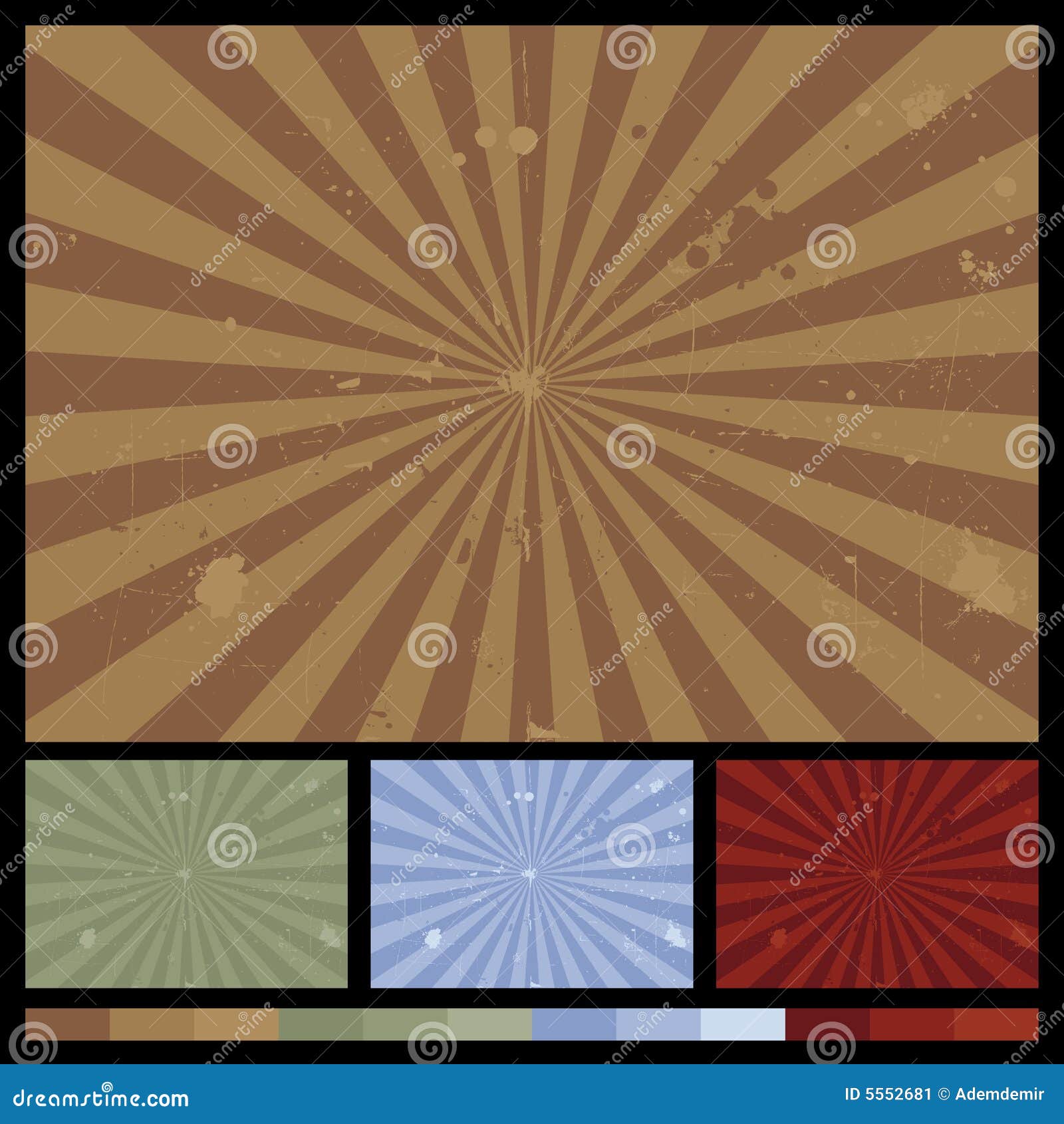 Retro Sunburst Backgrounds stock vector. Illustration of colored - 5552681
