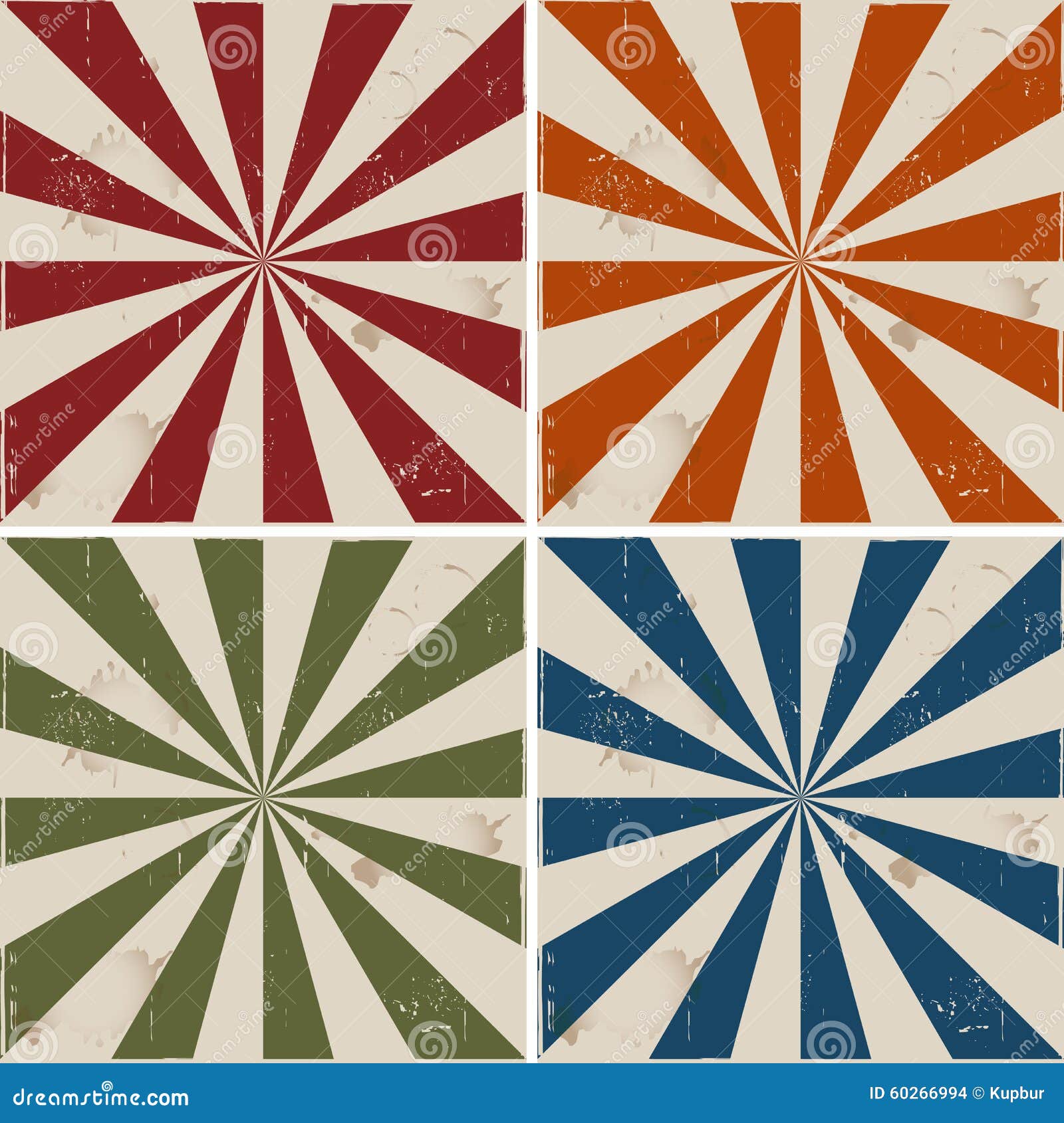 Retro Sunburst Collection Vector Stock Vector - Illustration of color ...