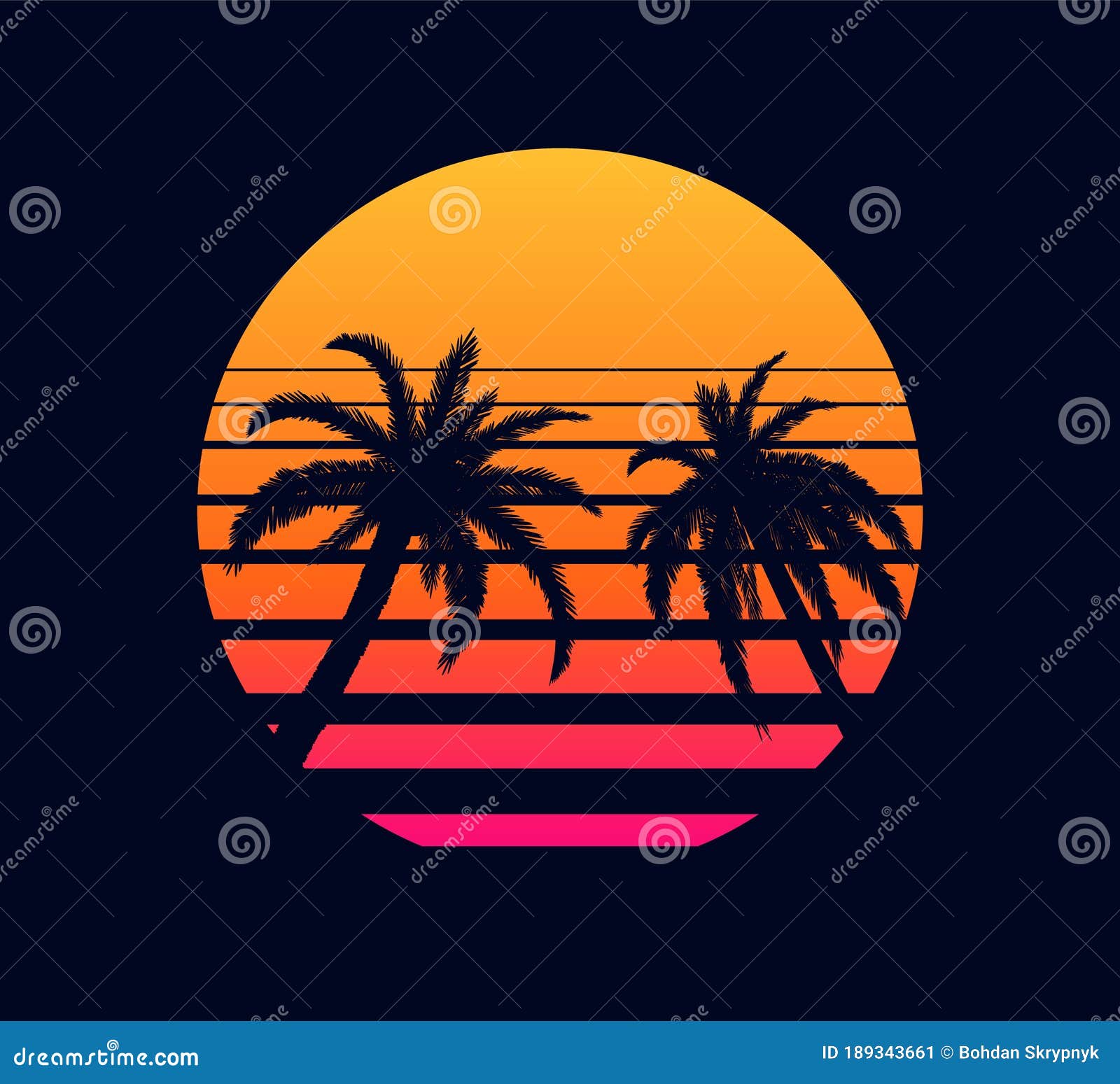 Retro Sun Vector