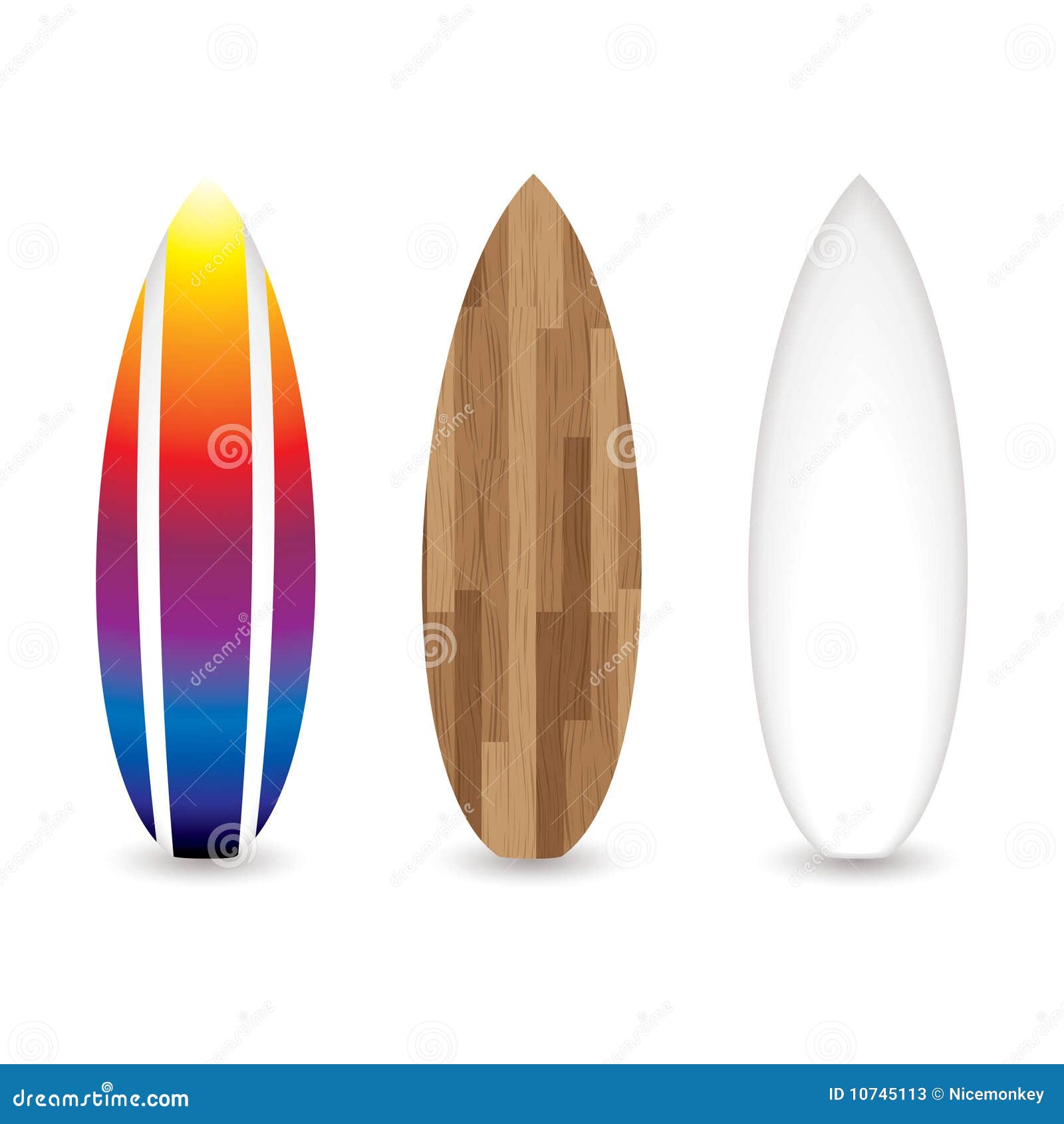 Retro surfboards stock vector. Illustration of board - 10745113