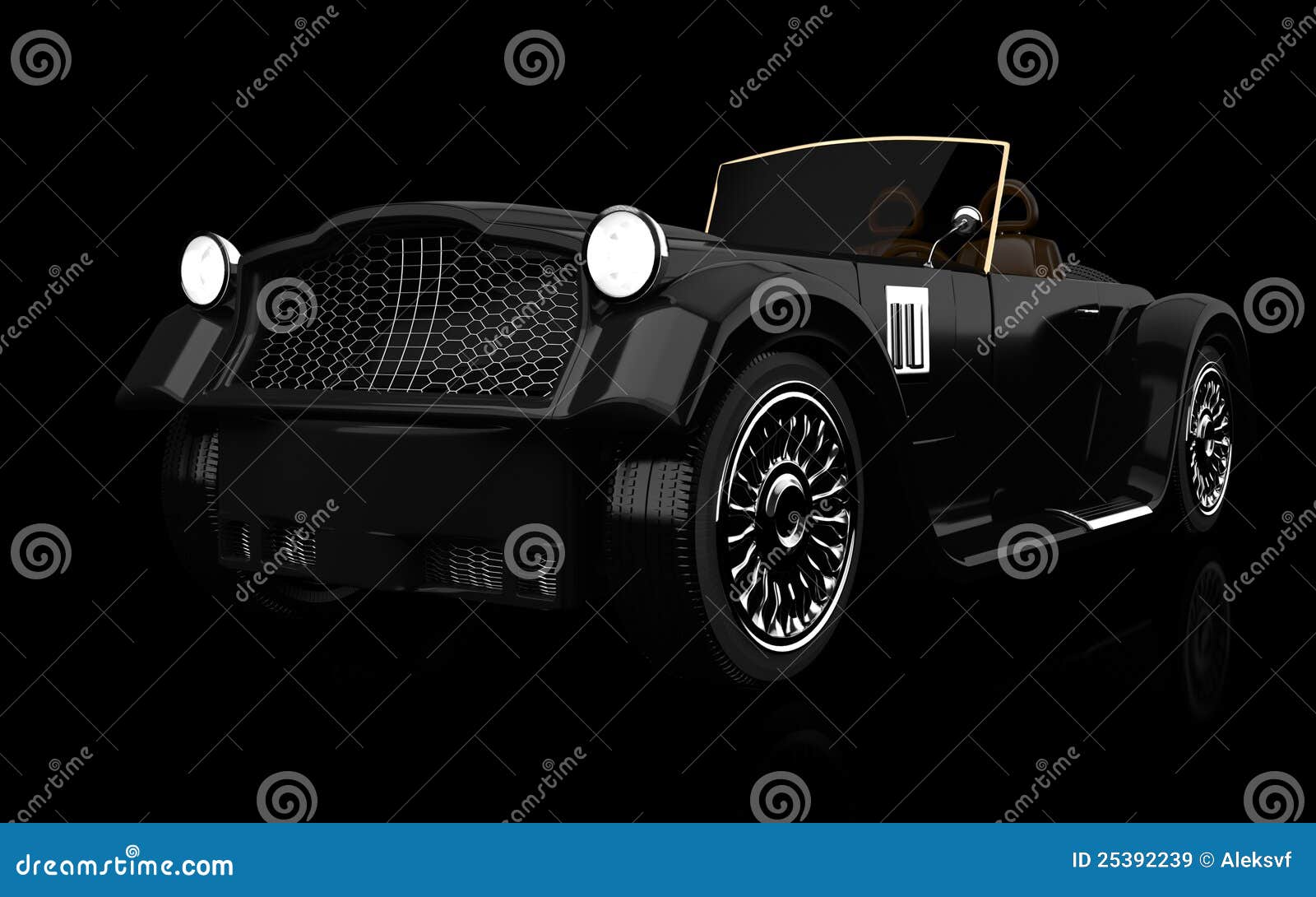 Retro svart bil stock illustrationer. Illustration av medel - 25392239