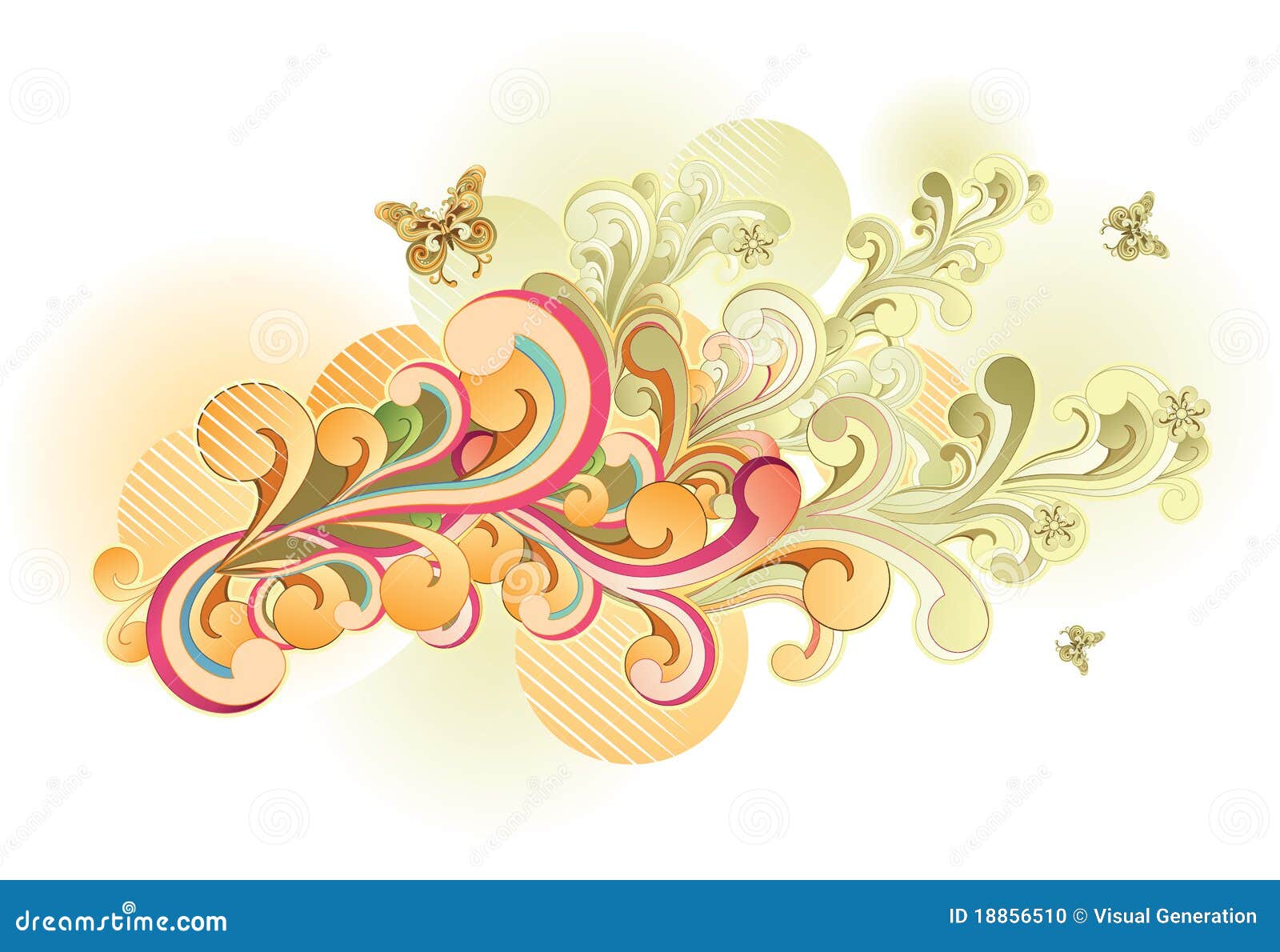 Retro Swirl stock vector. Illustration of graphic, insect - 18856510