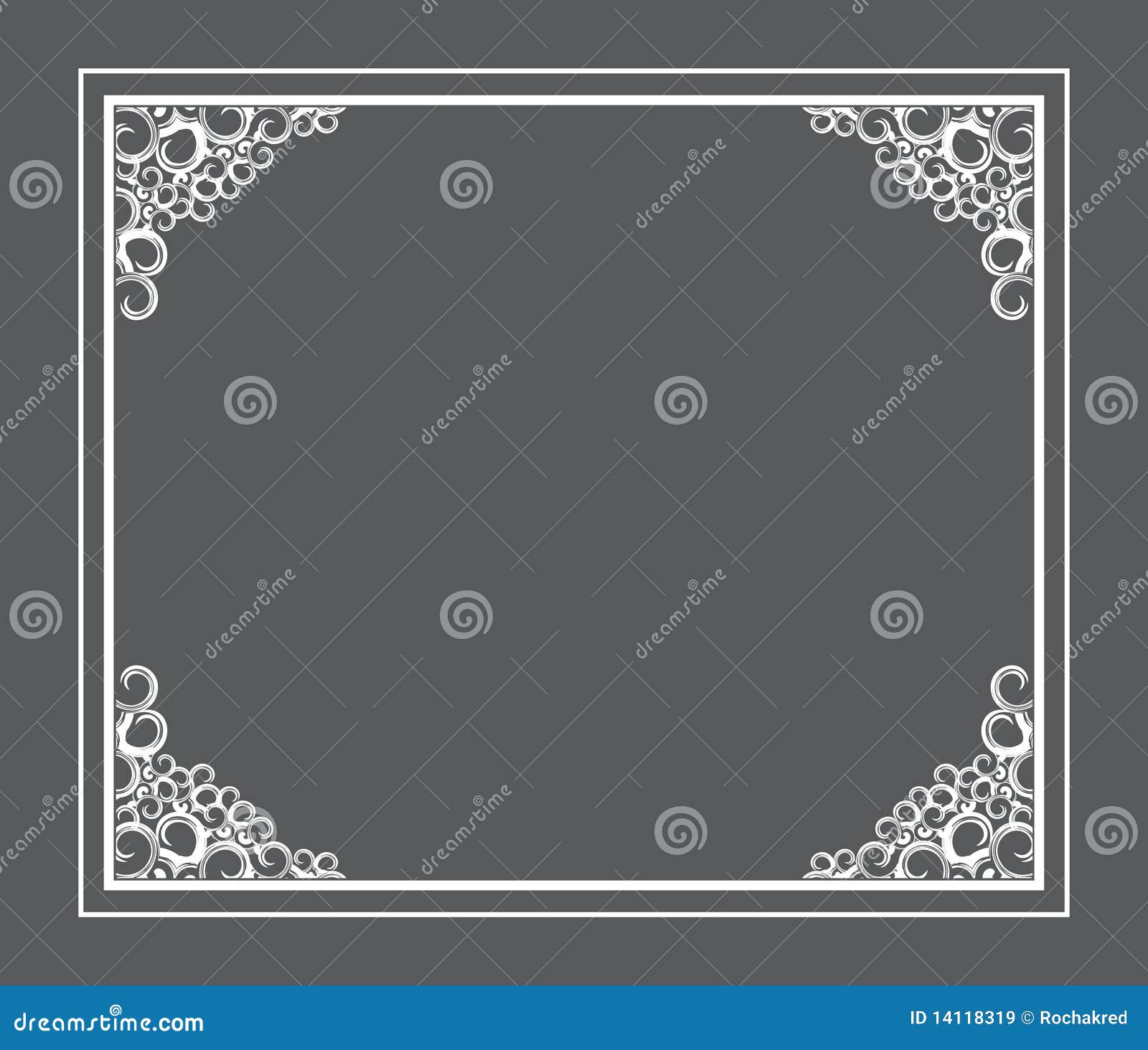 Retro Swirl Corner Styled with Space of Your Text Stock Vector ...