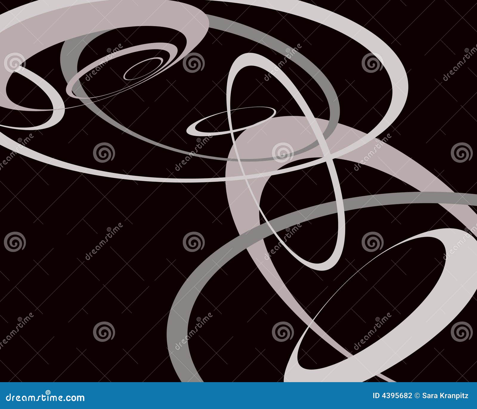 Retro Swoopy Circles Design Stock Illustration - Illustration of shape ...