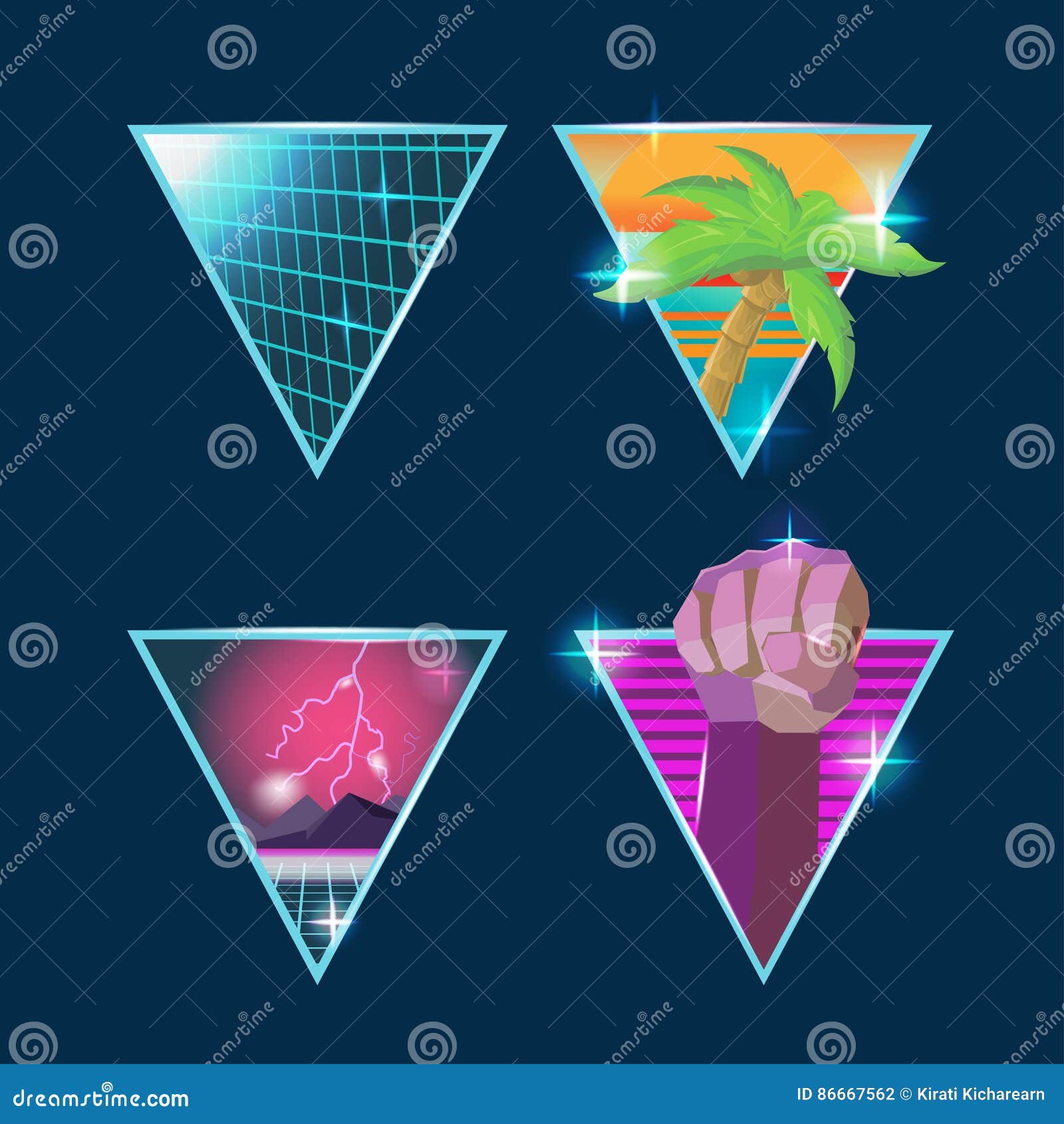 Retro Symbol Logo Graphic Style Vector Stock Illustration ...